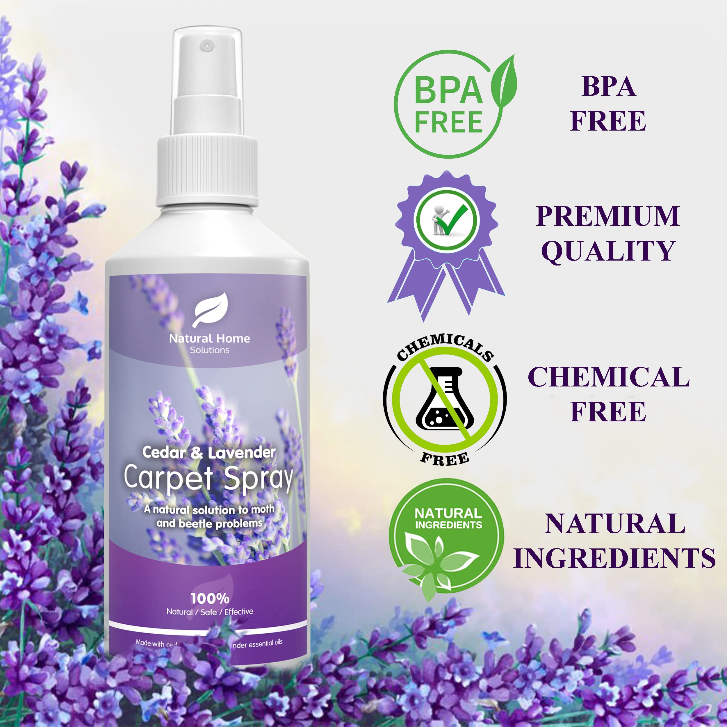 Natural Carpet Moth Beetle Killer Repellent Cedar & Lavender Treatment ...