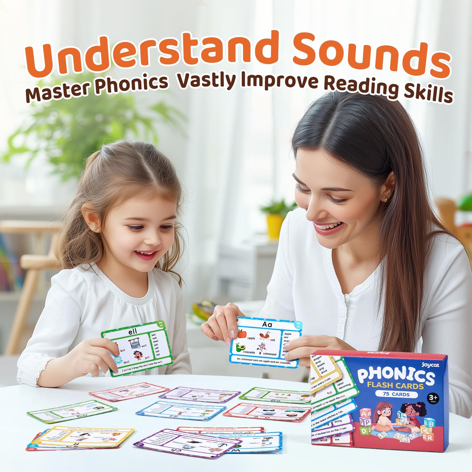 Snapklik.com : 75 Pack Phonics Flash Cards-Learn To Read Alphabet And CVC Words In 25 Stages ...
