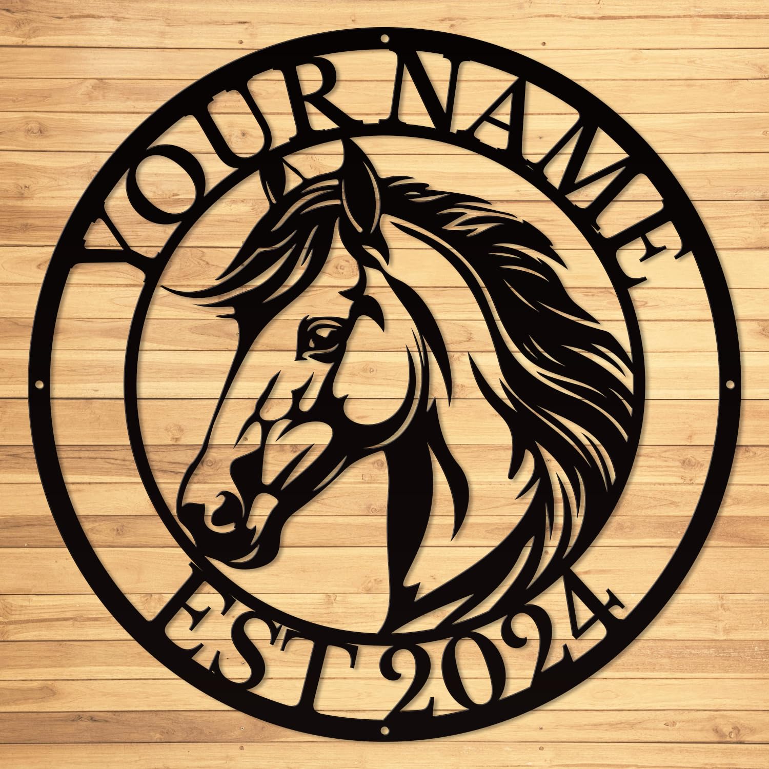 Amazon.com: Custom Horse Metal Signs,Horse Metal Name Sign,Personalized ...