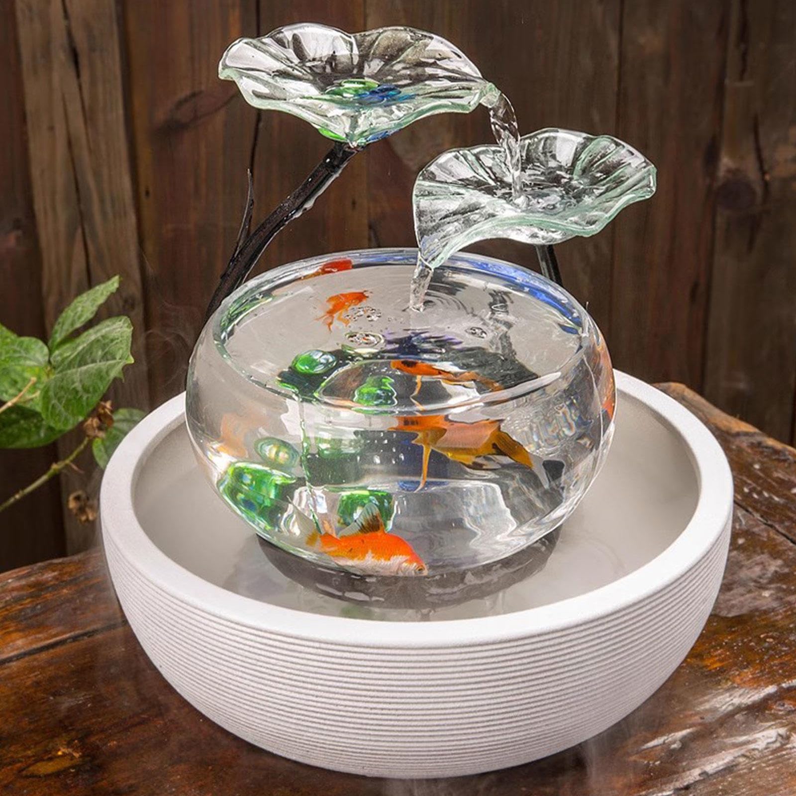 Glass Tabletop Water Fountains Indoor Glass Type Glass Water Fountains