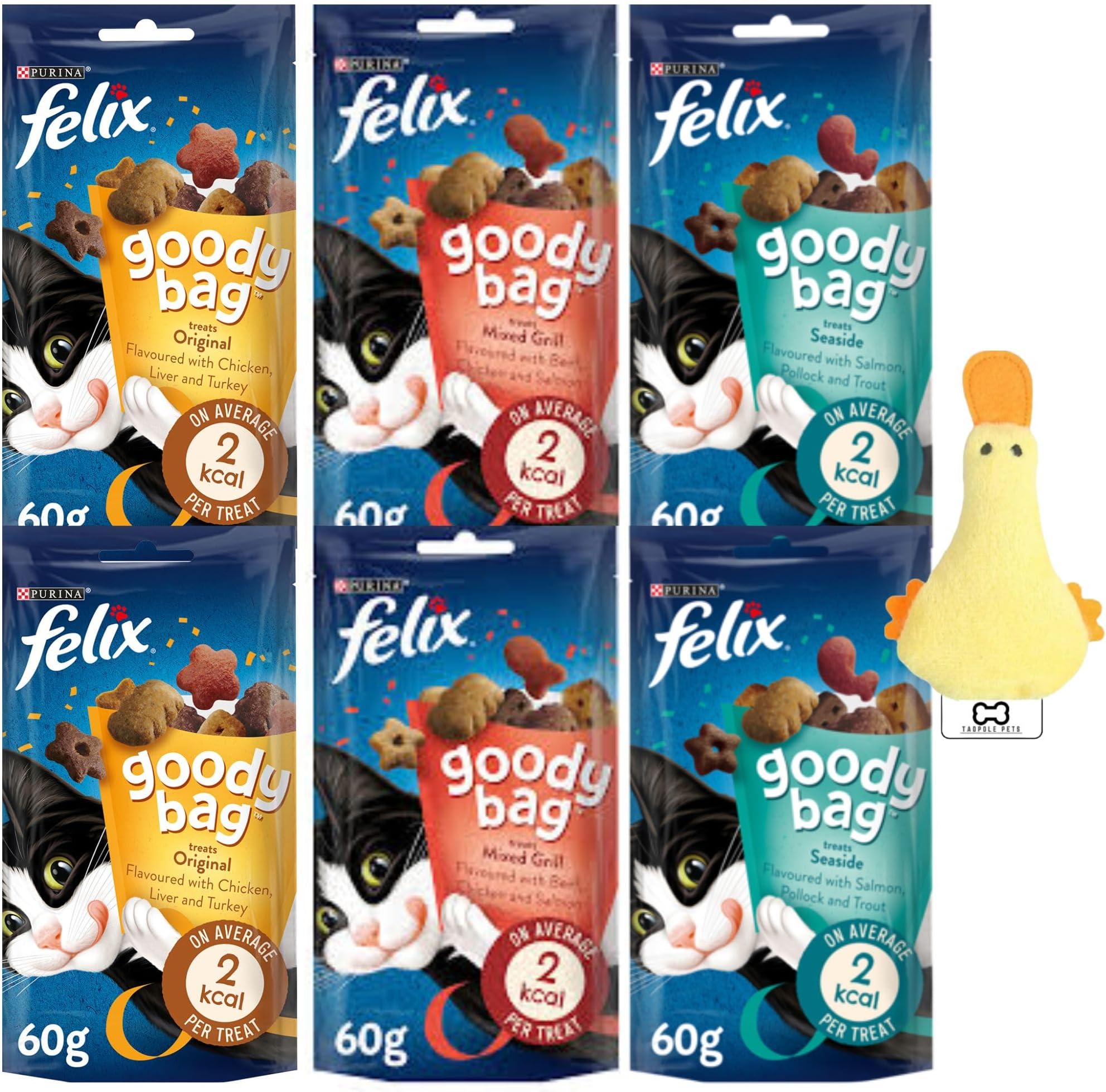 Felix Cat Treats Mixed Snack Box, 765 g, Pack of 14 : Amazon.co.uk: Pet ...