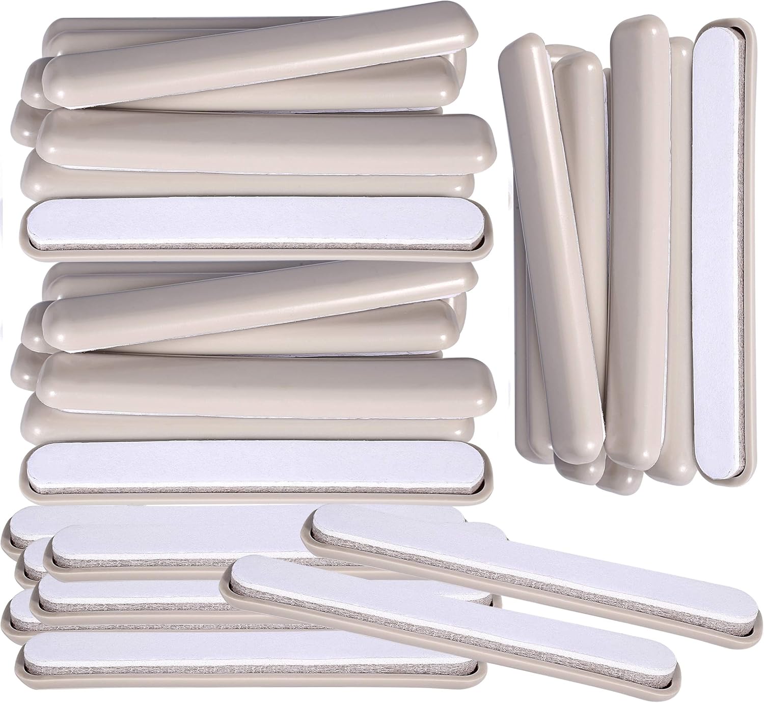 32Pcs 1/2in.X 4in.Bar Self Stick Carpet Sliders Self Adhesive Furniture ...