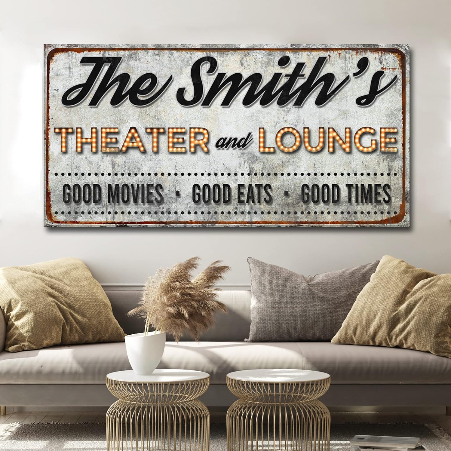 Amazon.com: TAILORED CANVASES Theater Wall Decor - Personalized Movie ...