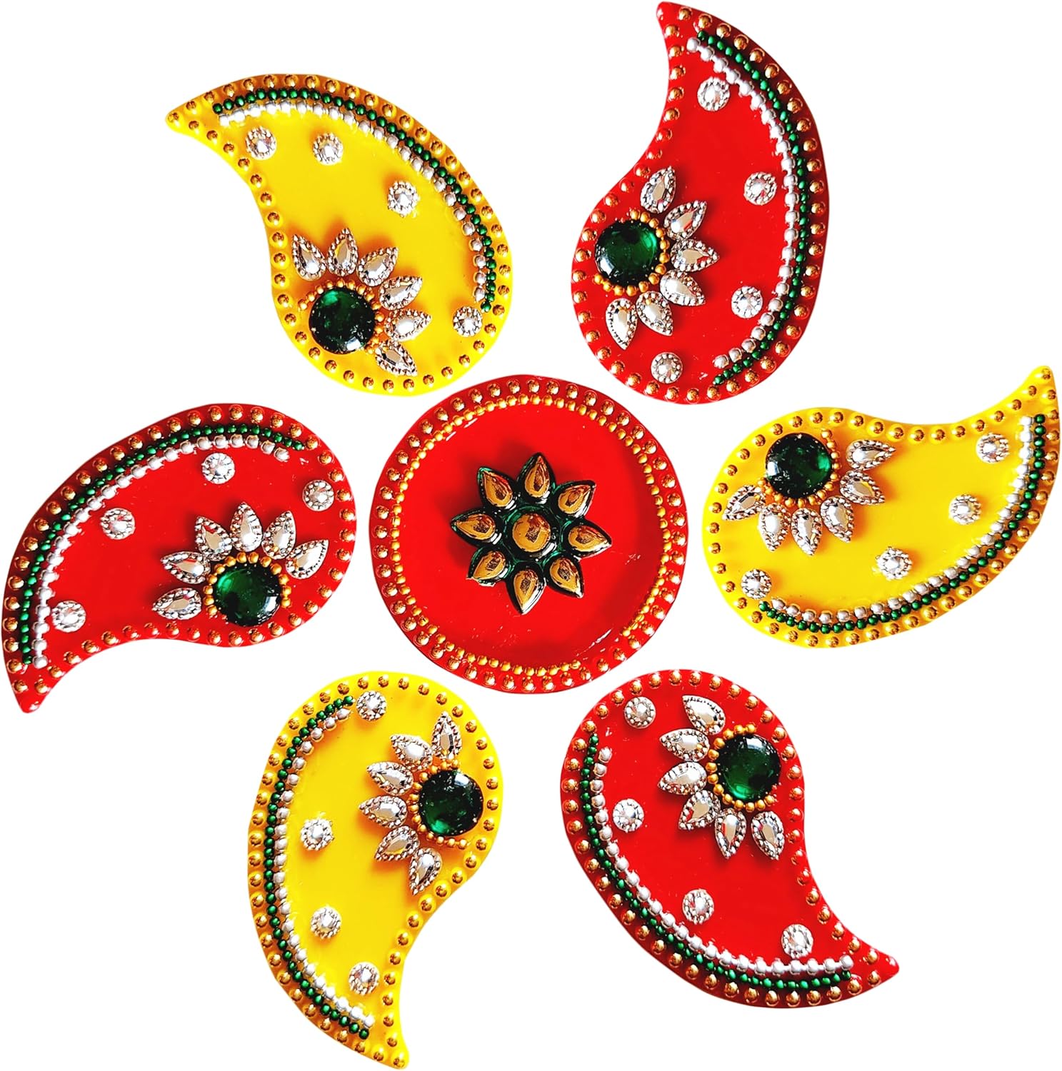 Amazon.com: ARTISENIA Mango Design Acrylic Rangoli Floor Decorations ...