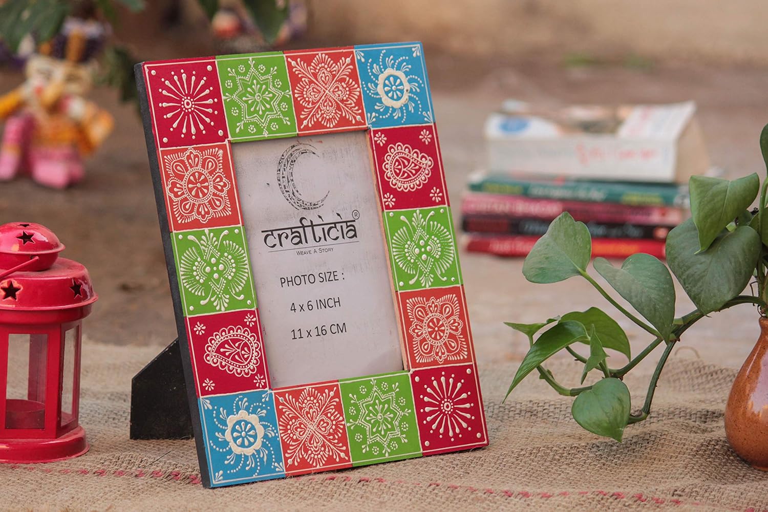 Crafticia Wooden Ethnic Rajasthani Photo Frame for Table Traditional ...