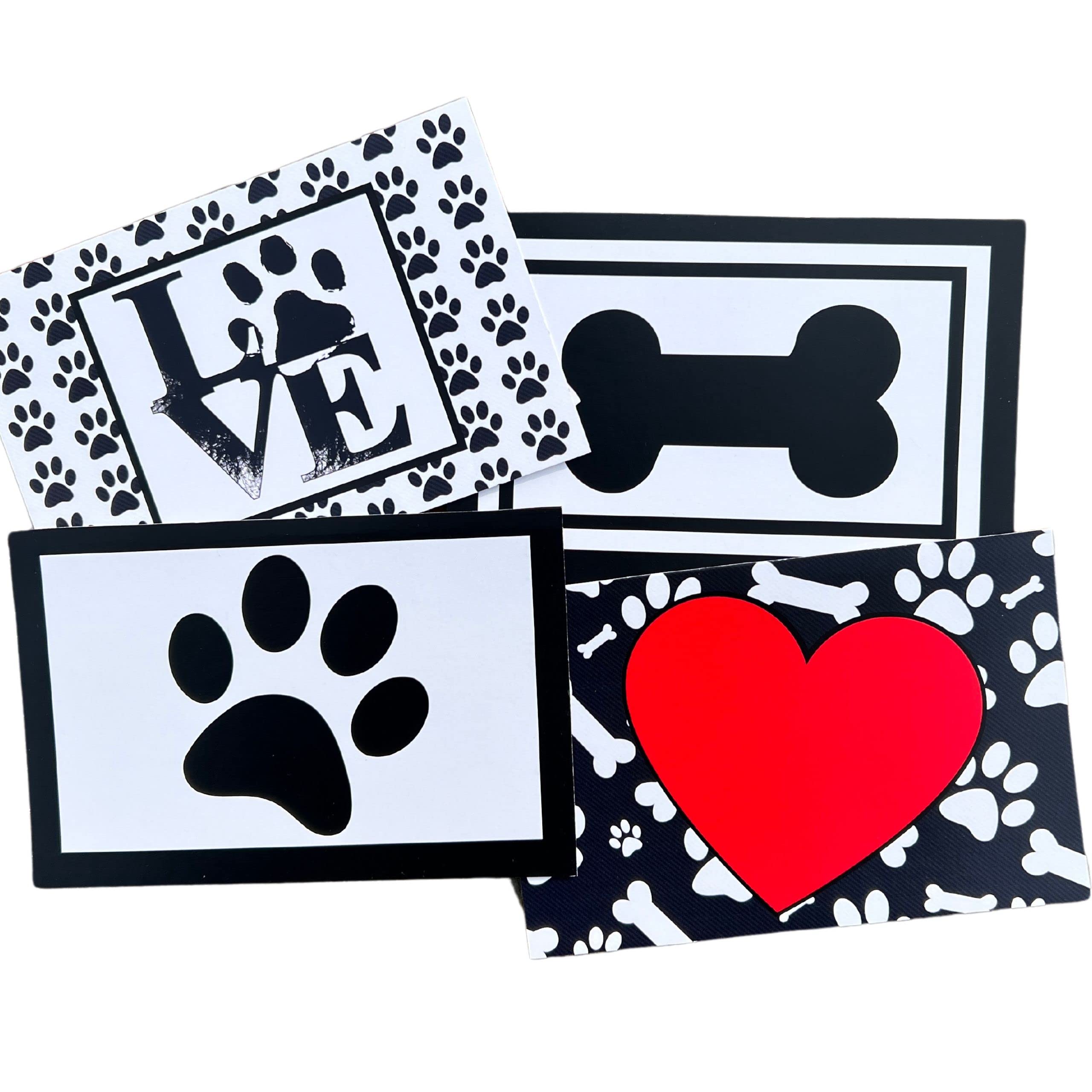 Amazon.com: 16 Dog Stationery Cards with Four Designs (4X6 Inch, 18 ...