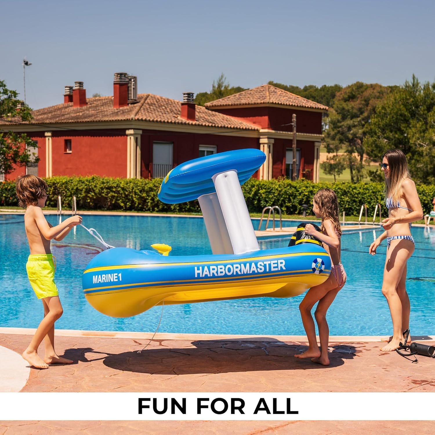 Snapklik.com : Zone Tech Boat Inflatable Pool Floats Kids, Toddler ...
