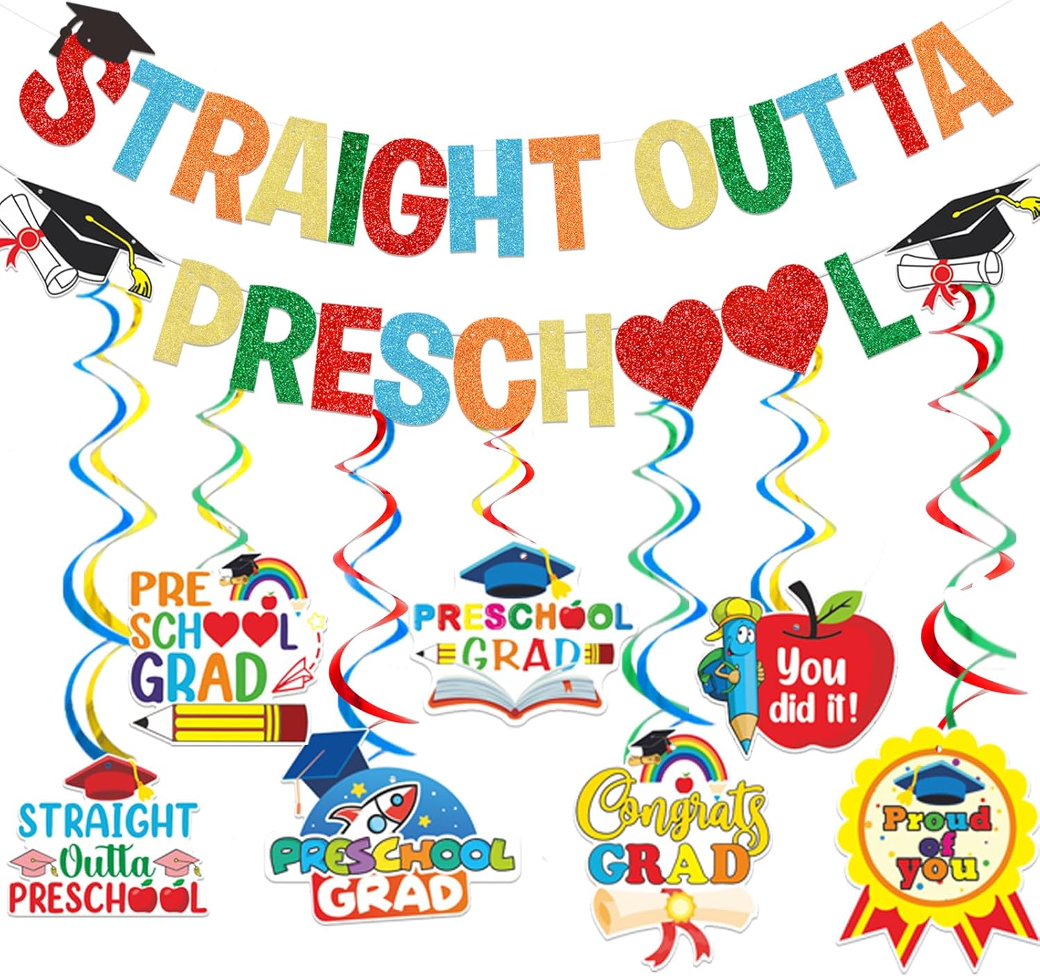 Amazon.com: Preschool Graduation Decorations Straight Outta Preschool ...