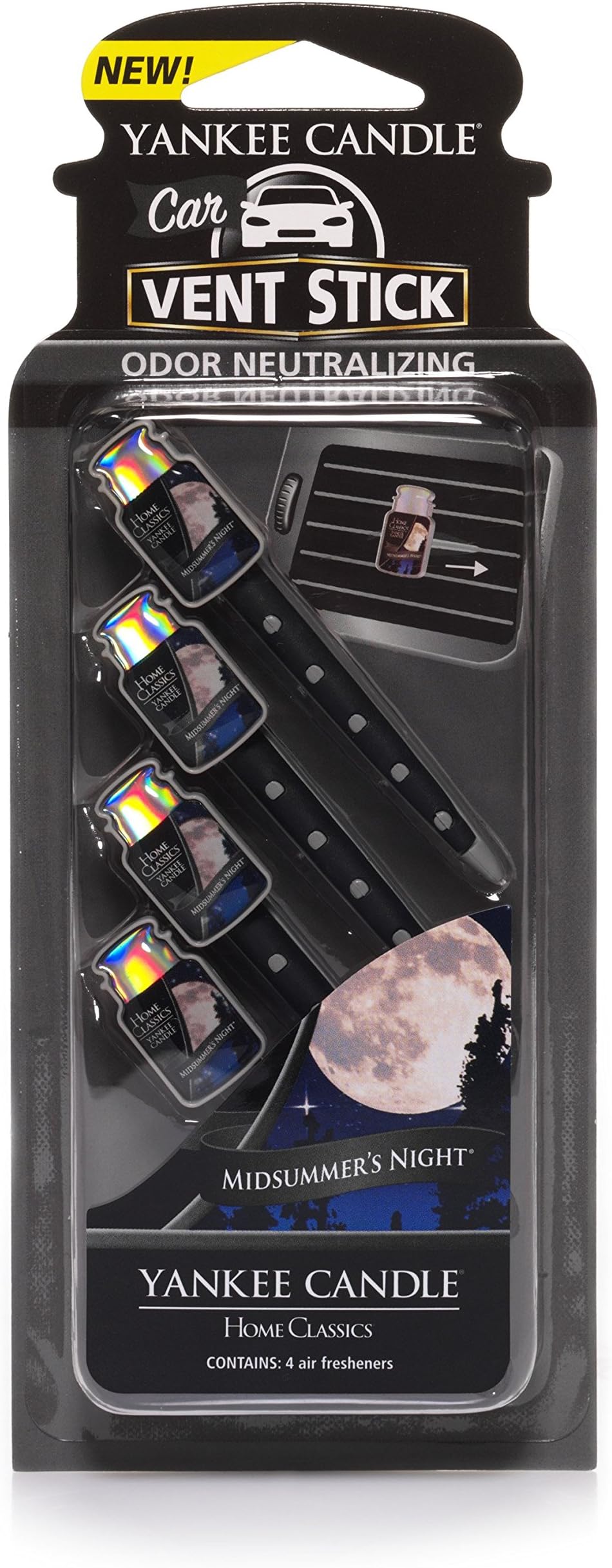 Amazon.com: Yankee Candle Midsummer's Night Smart Scent Car Vent Clip ...