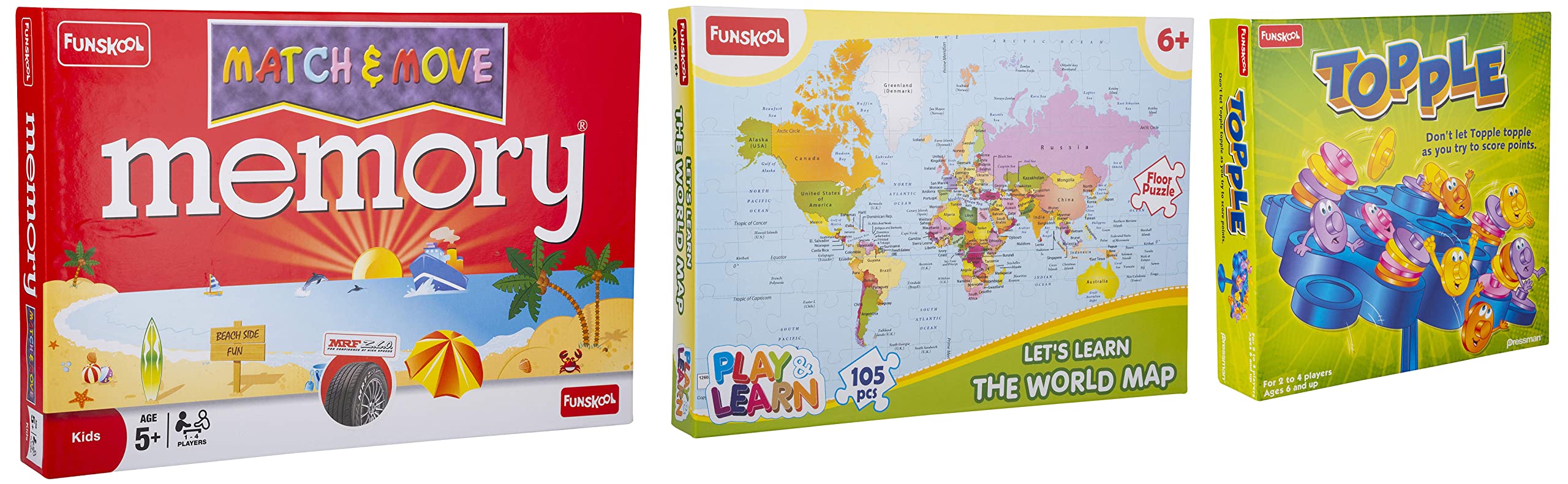 Buy Funskool Games Topple|Strategy Balancing and Skill Game|Stack 5 in ...