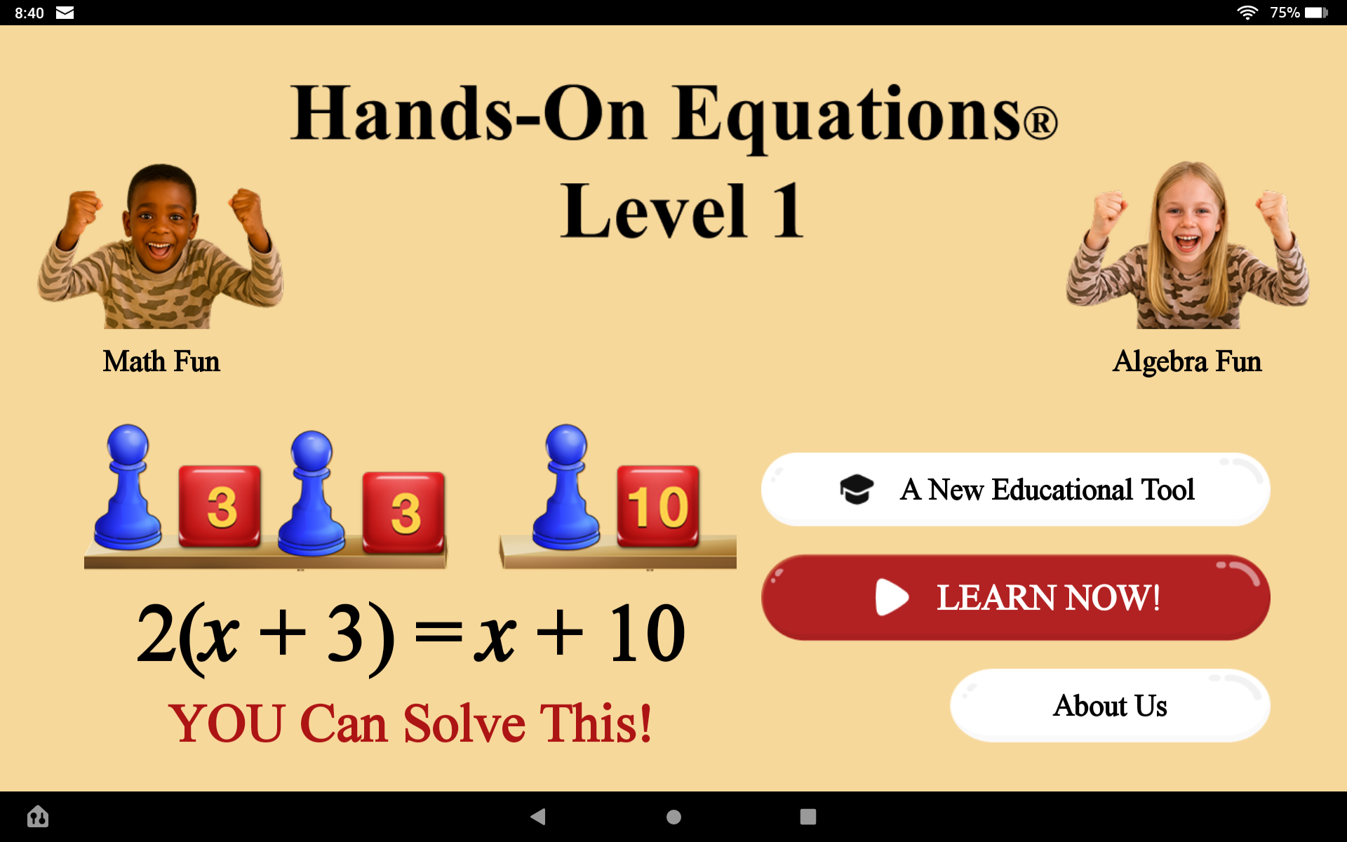Hands-On Equations 1 - Have fun with algebra - App on the Amazon Appstore