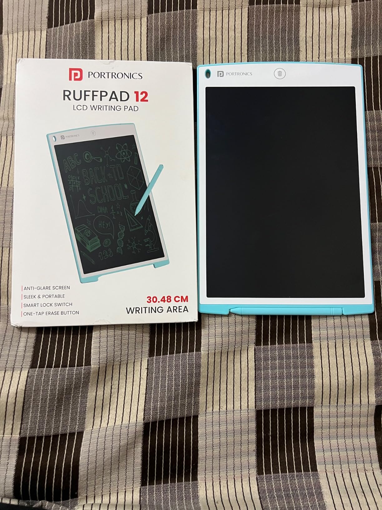 Portronics Ruffpad 12 LCD Writing Pad with 12 Inches Screen, Stylus Pen ...