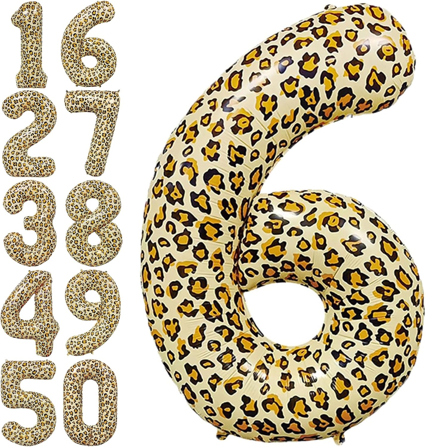 Amazon.com: Leopard Print Numbers Balloons,32 Inch Leopard Large ...