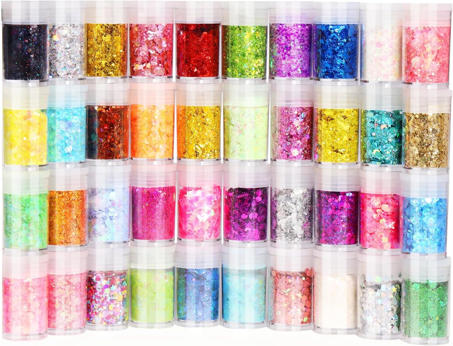 Amazon.com: Holographic Chunky and Fine Glitter Mix, 36 Colors Chunky ...