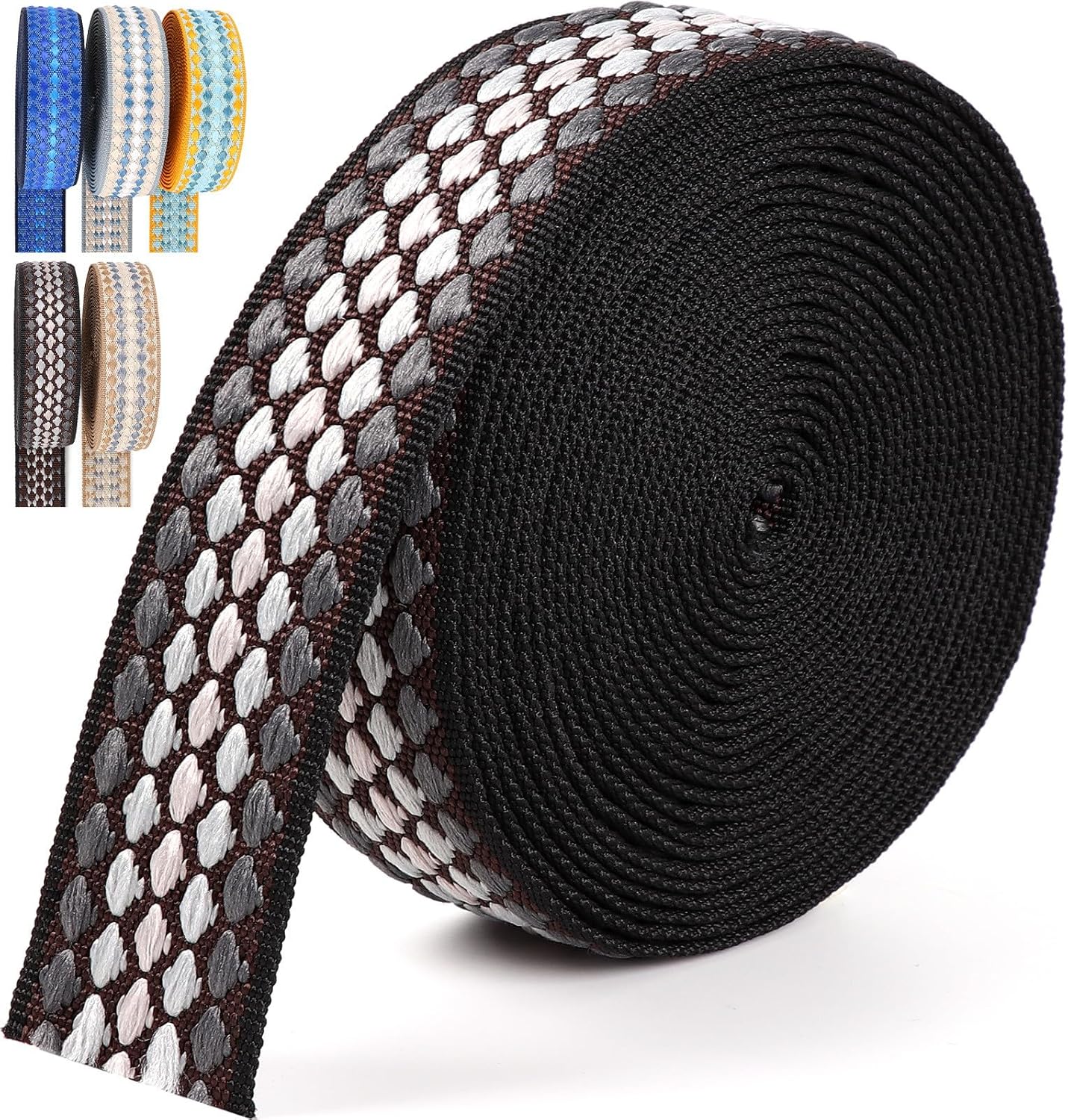 Amazon.com: PECMER Webbing 1.5 Inch Black-6 Yards Webbing Strap Fabric ...