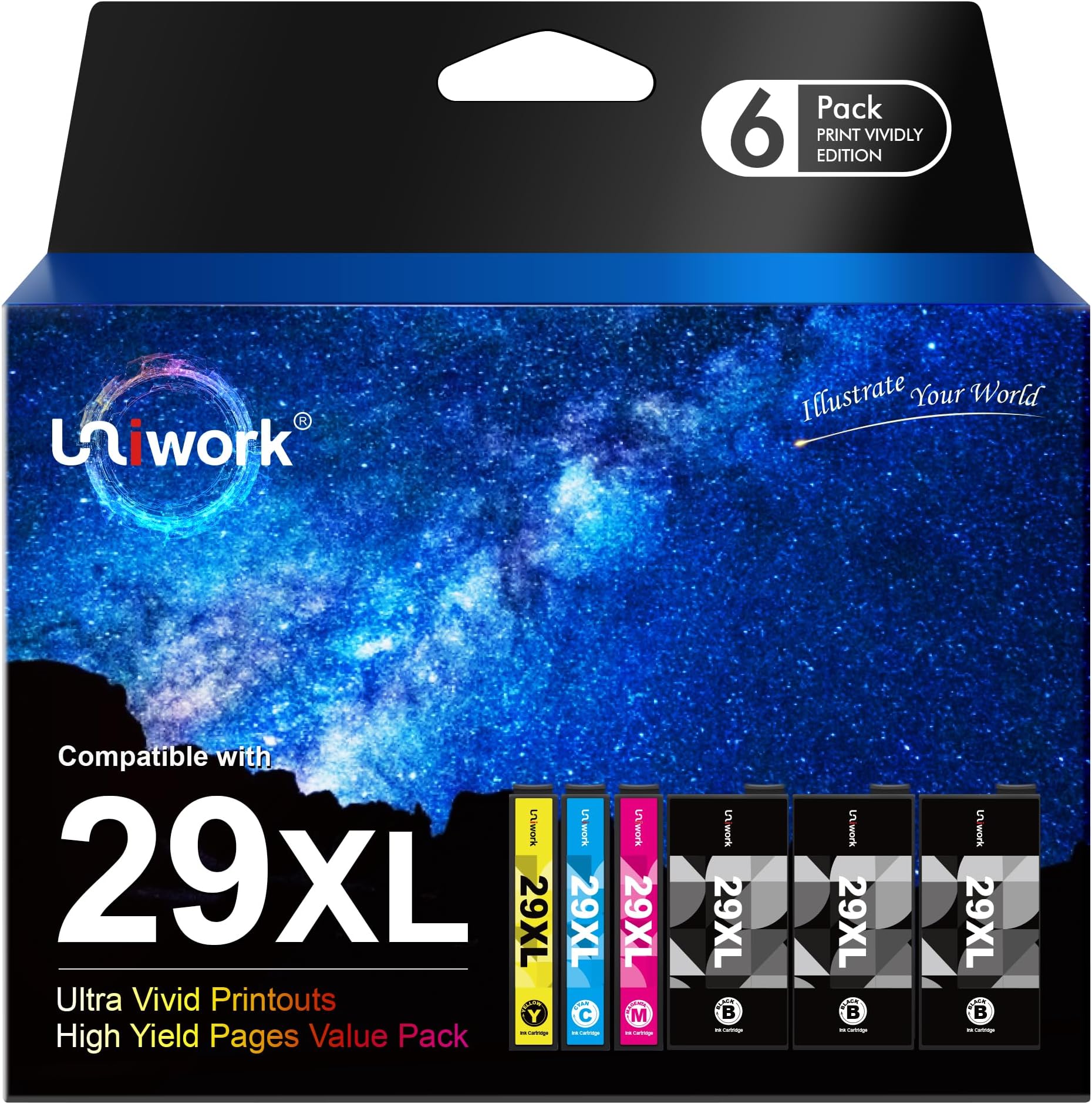 Uniwork Compatible Ink Cartridge Replacement for Epson 29 29XL for ...