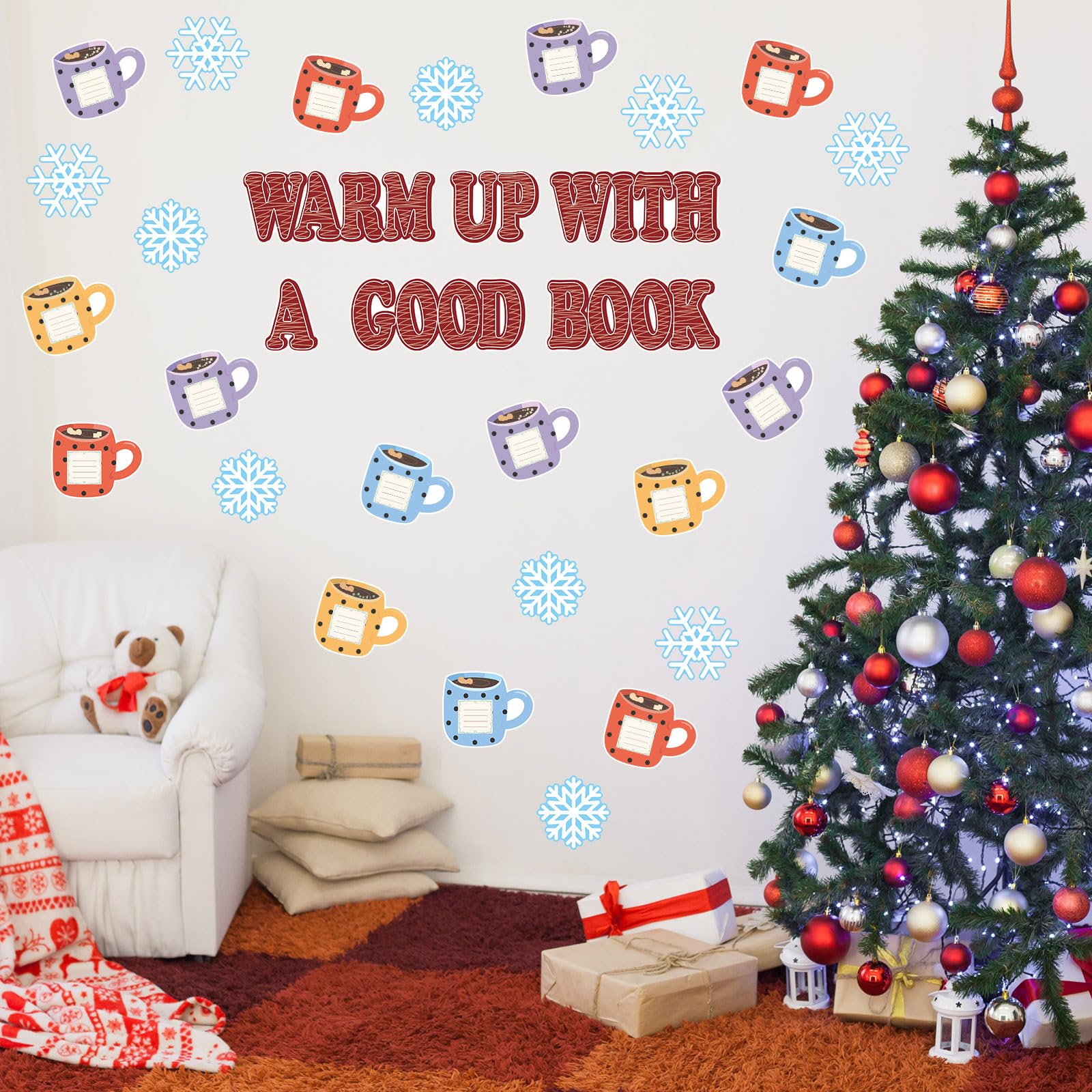 Snapklik.com : 70 Pcs Snowflake Bulletin Board Cutouts Set Winter ...