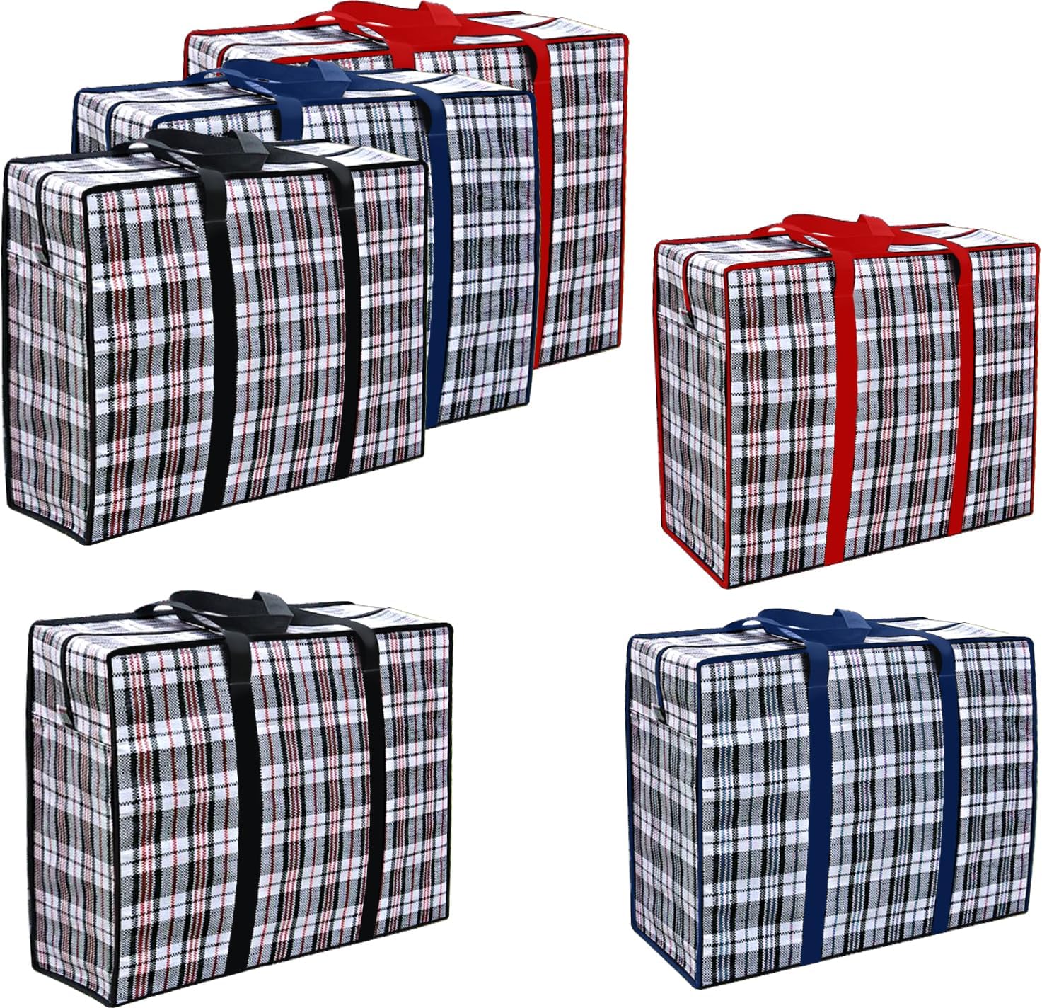 ZOFUN 6 Pcs Large Laundry Bags with Zips & Handle, 78 x 55 x 14cm ...