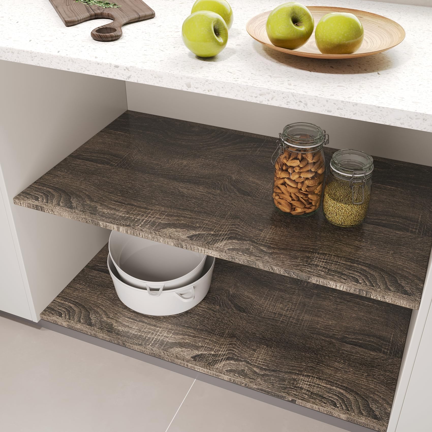 Snapklik.com : Ash Brown Wood Contact Paper For Countertops Waterproof ...