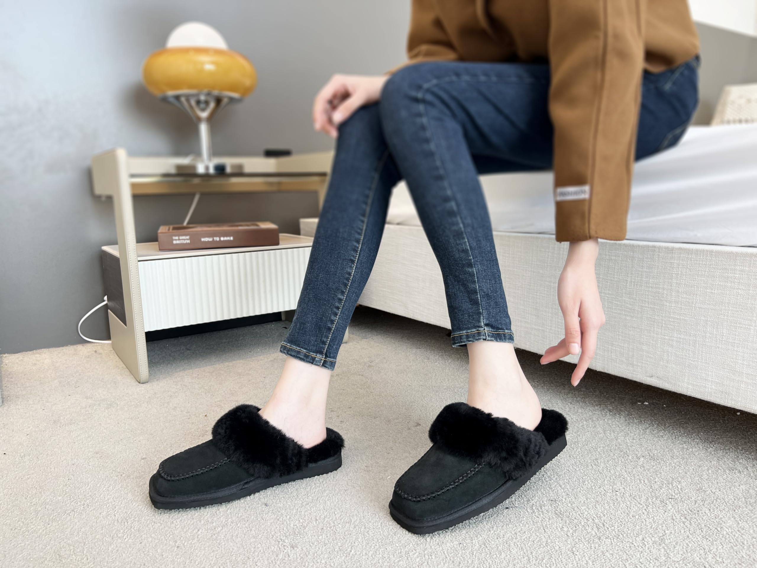 Snapklik.com : PEDOQU Womens Fluff Memory Foam Slippers Ladies Arch ...