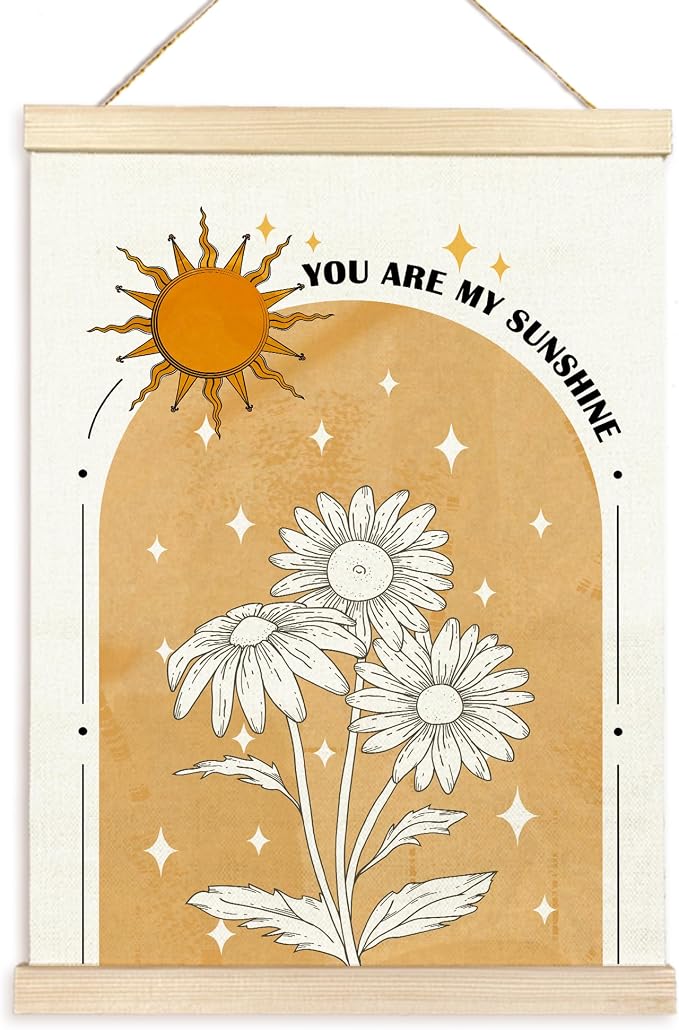Amazon.com - TAEDIN Boho You Are My Sunshine Affirmation Poster Hanger ...