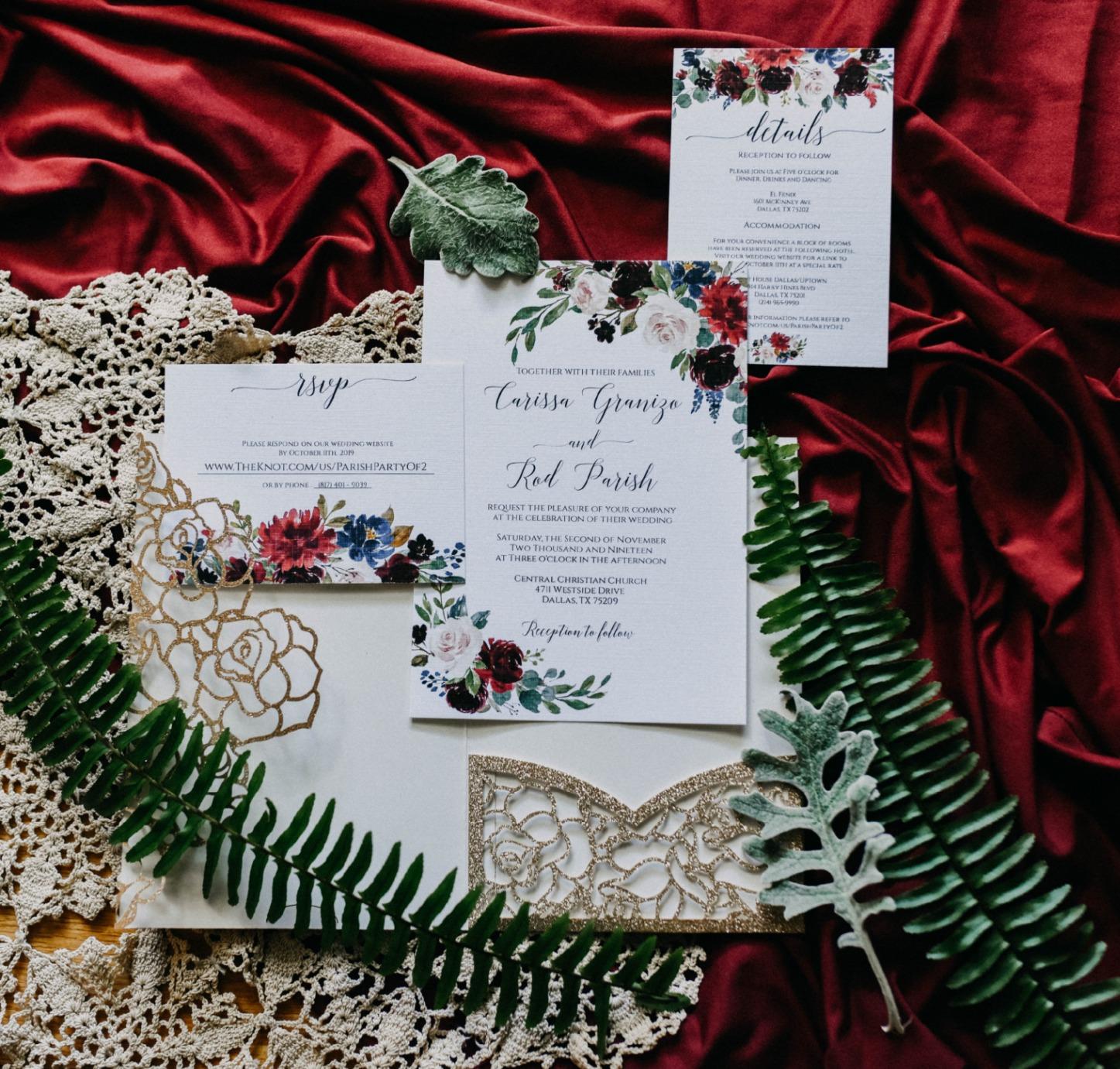 Amazon.com: FEIYI 20 PCS 3 Folds Laser Cut Rose Shape Wedding ...