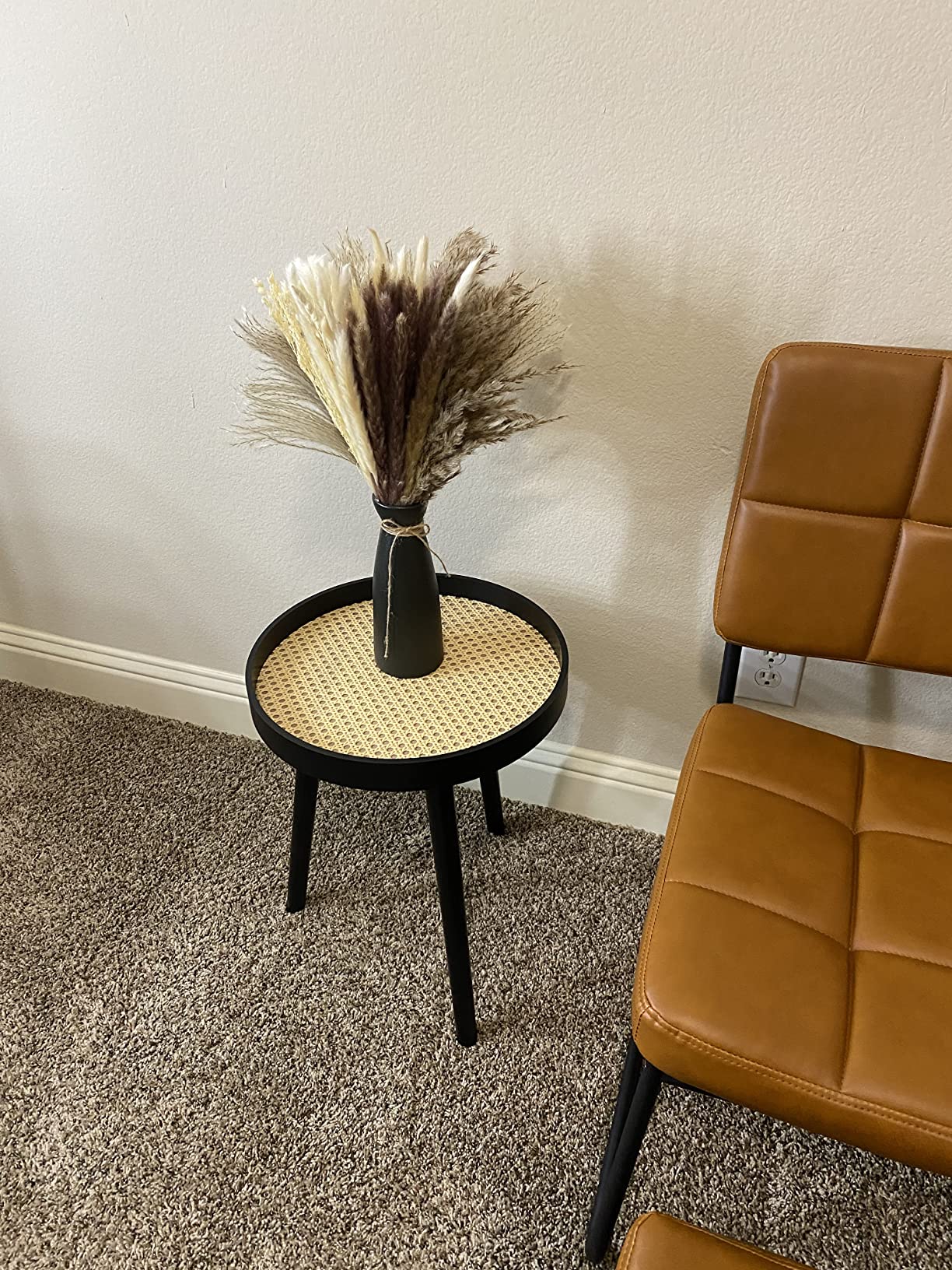 $14/mo - Finance Round Coffee Table Set of 2, Black Boho Coffee Table ...