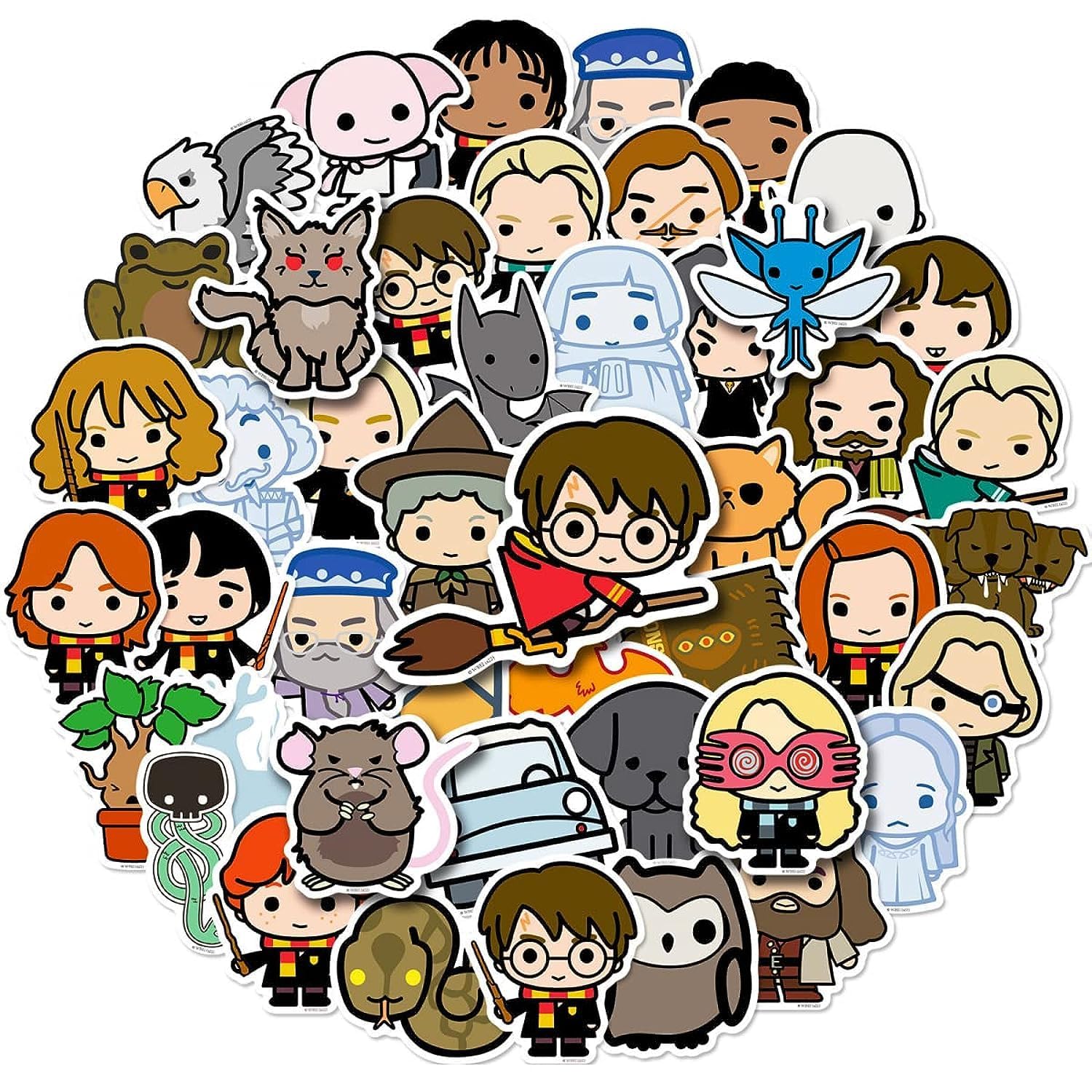 Buy Goodern 50 Pcs Harry Potter Cartoon Stickers Magical Stickers Cute ...