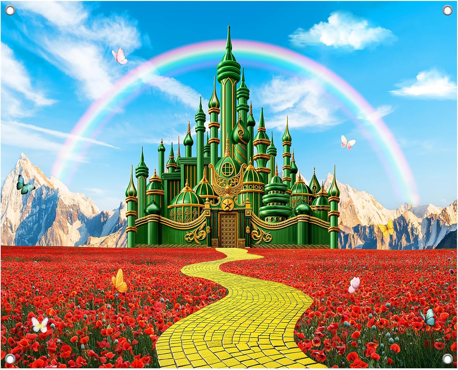 Amazon.com : UMURILXY 10x8FT Green Castle Wonderland Backdrop, Yellow ...
