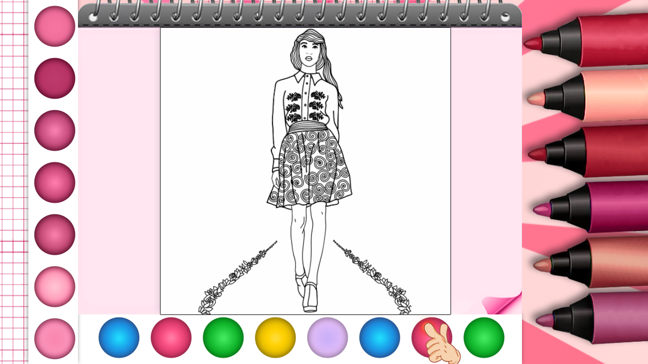 Fashion Stylist Coloring Book : Makeup & Dress Up Coloring Game - App ...