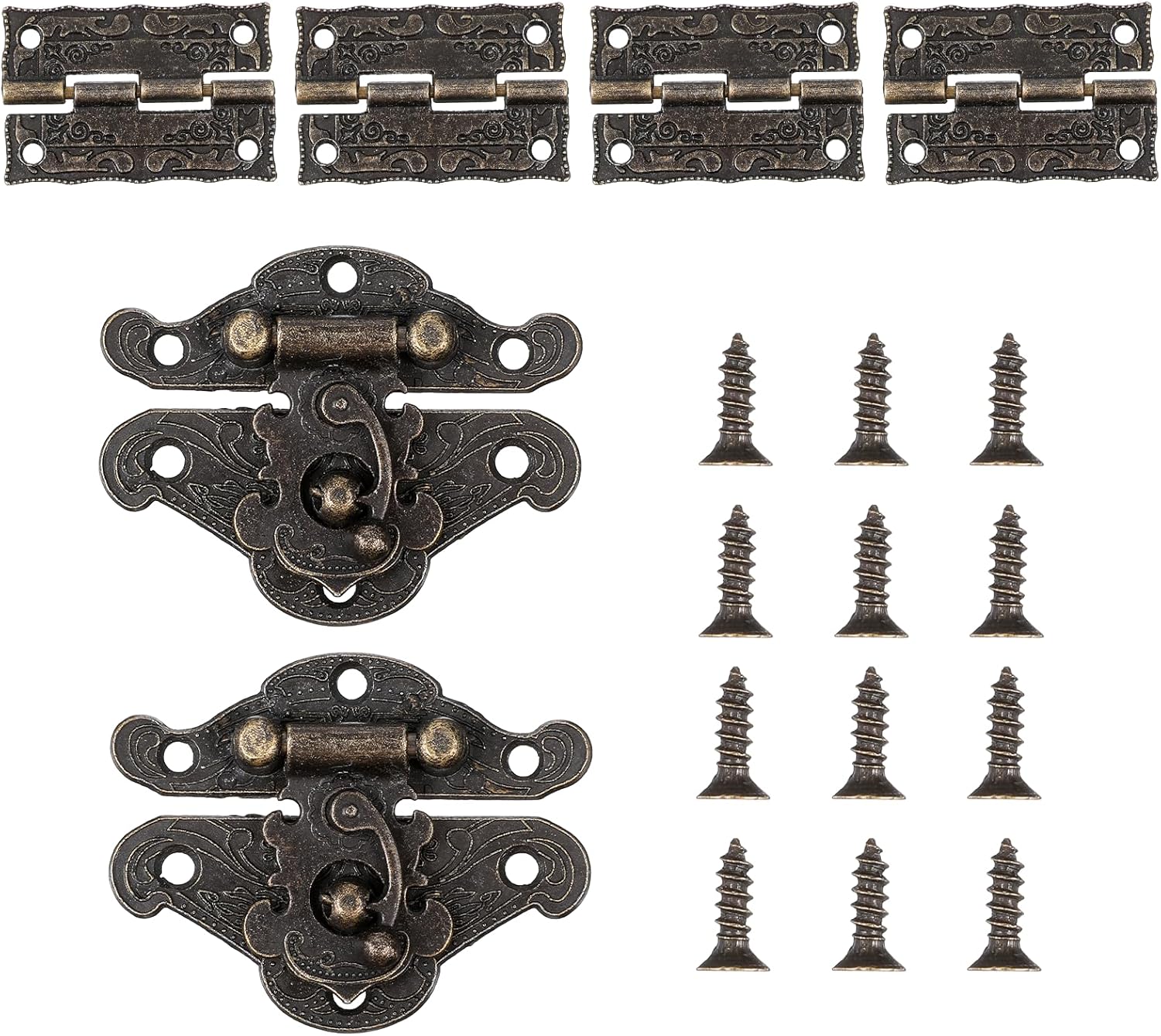 Jewelry Box Hinges and Latches, 6PCS Retro Latch Hook with Screws ...