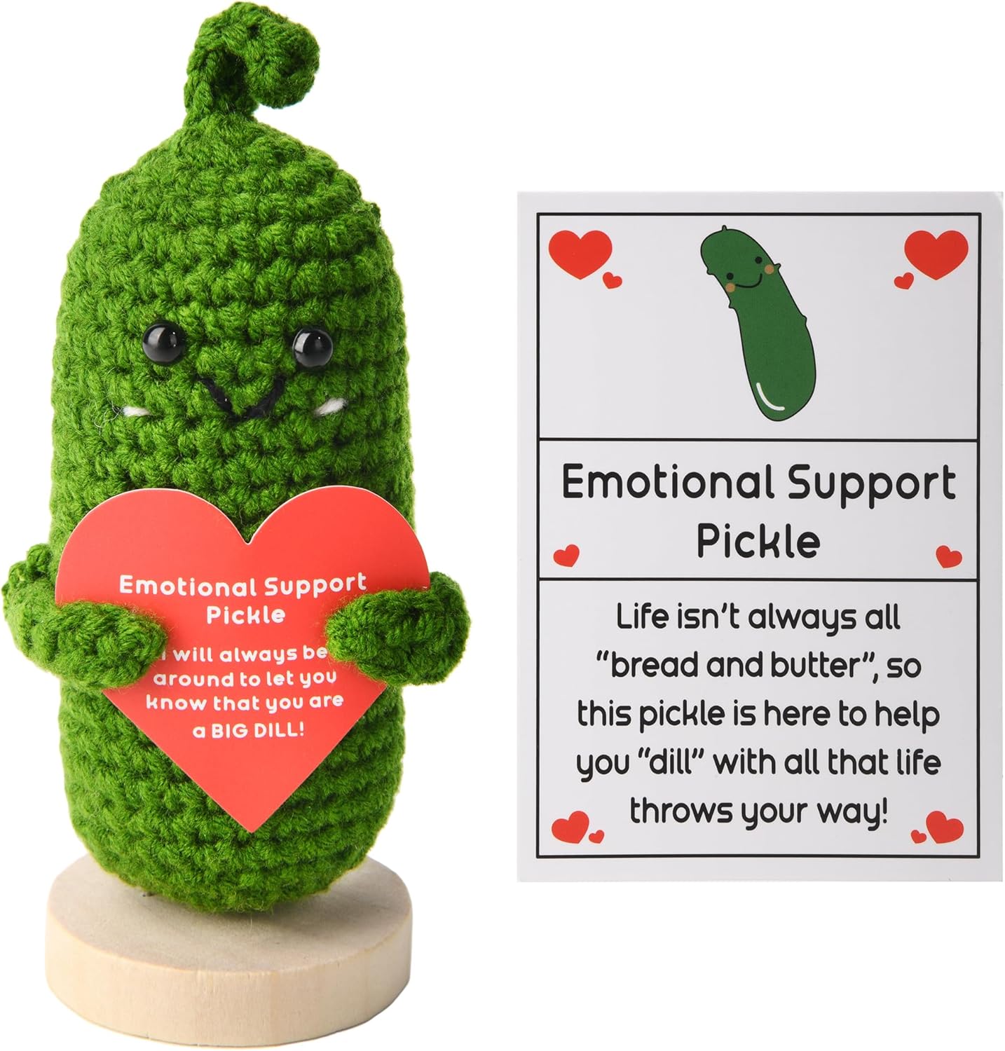 Amazon.com: MJFloria Emotional Support Pickle Cucumber, Handmade ...