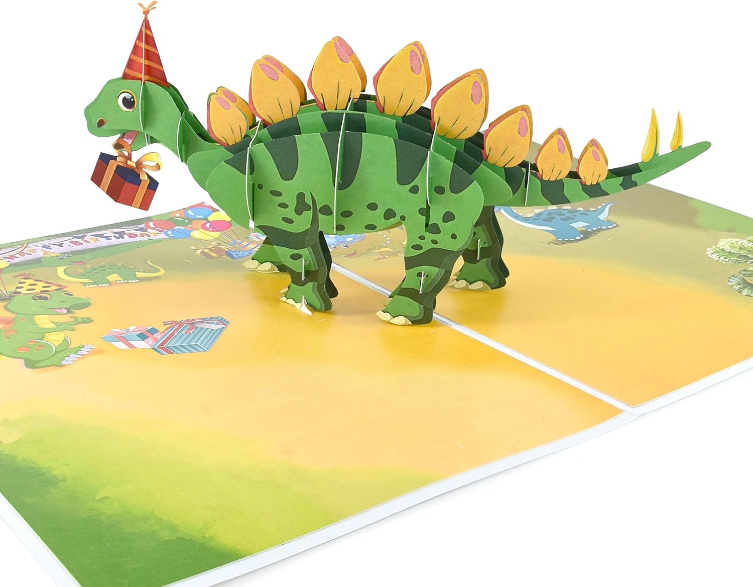 Amazon.com: Teabug Cards Dino-Rific Birthday Blast 3D Pop Up Cards for ...