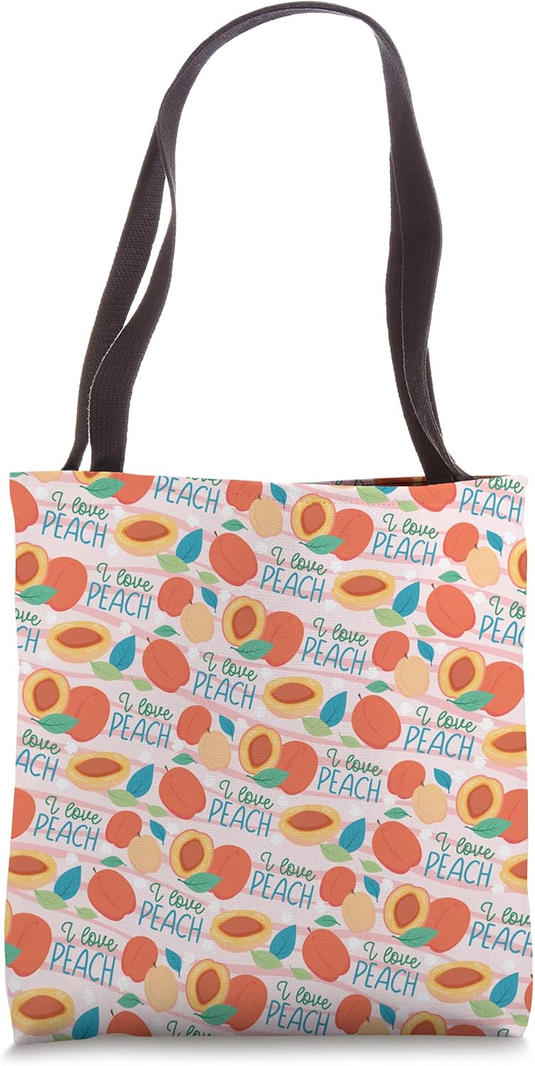 Amazon.com: Peach Love Summer Fruit Lover Farmer Peaches Tote Bag ...