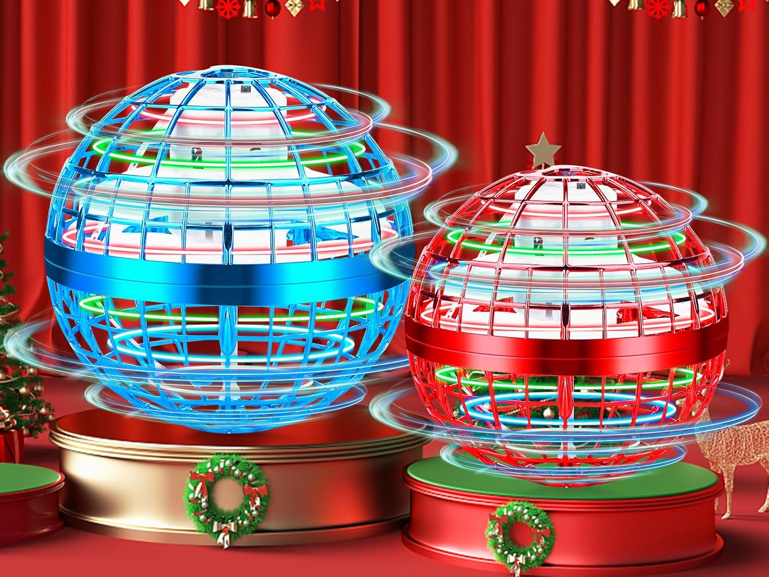 Amazon.com: Flying Orb Balls, 2 Magic Flying Ball Toys Galactic Fidget ...