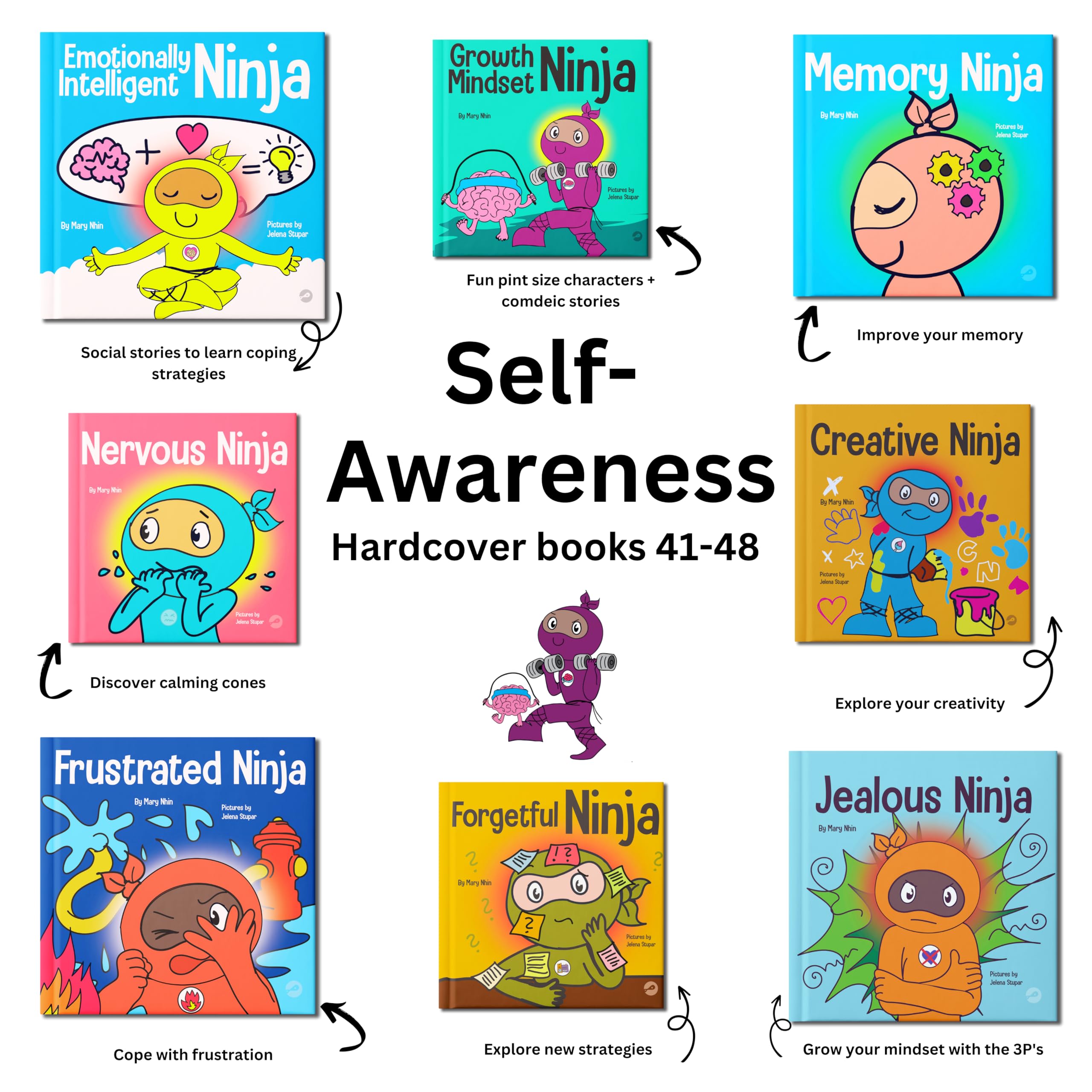 Ninja Life Hacks Self-Awareness 8 Hardcover Book Bundle (Books 41-48 ...