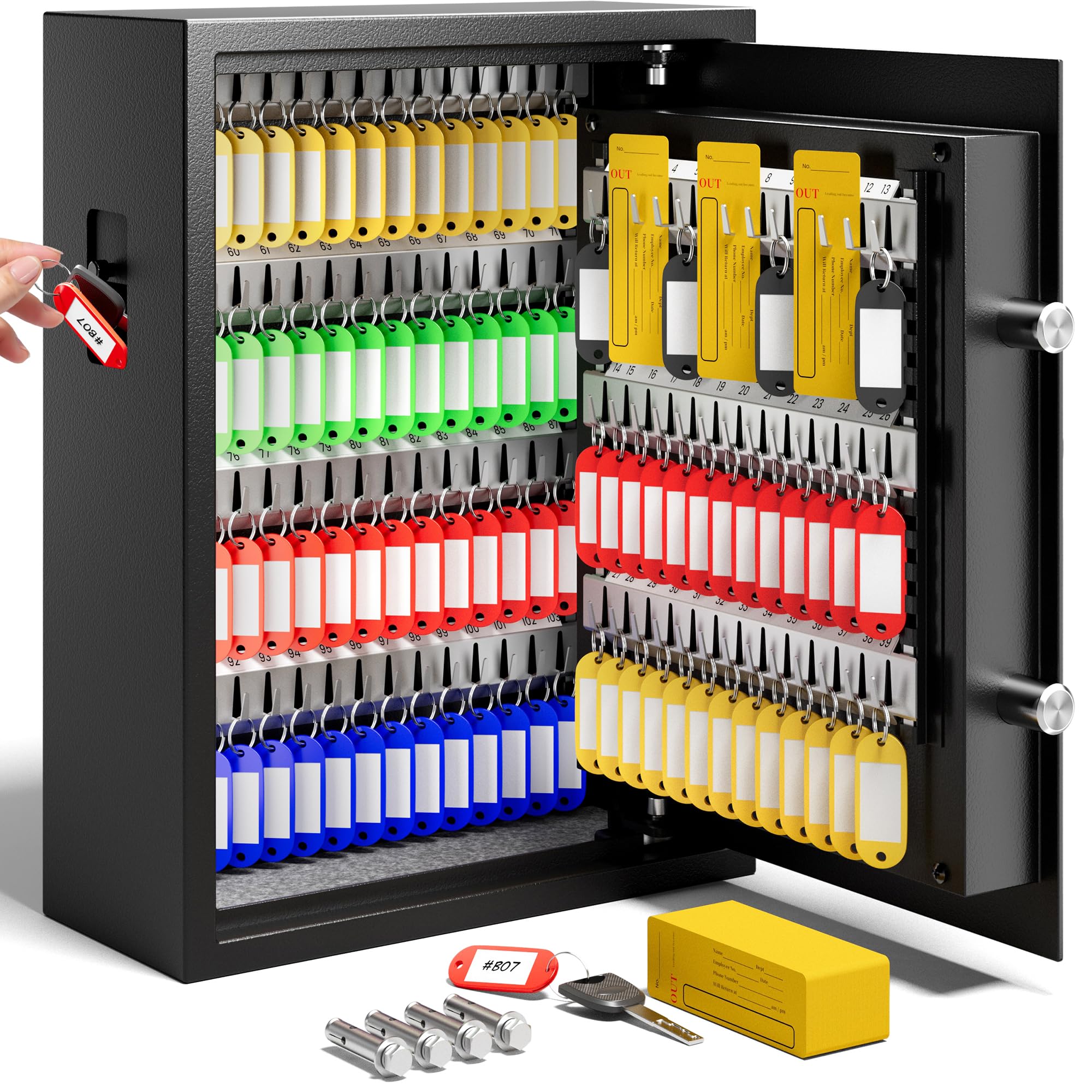 Amazon.com : KornerBatl 103 Keys Electronic Key Lock Box with Anti ...