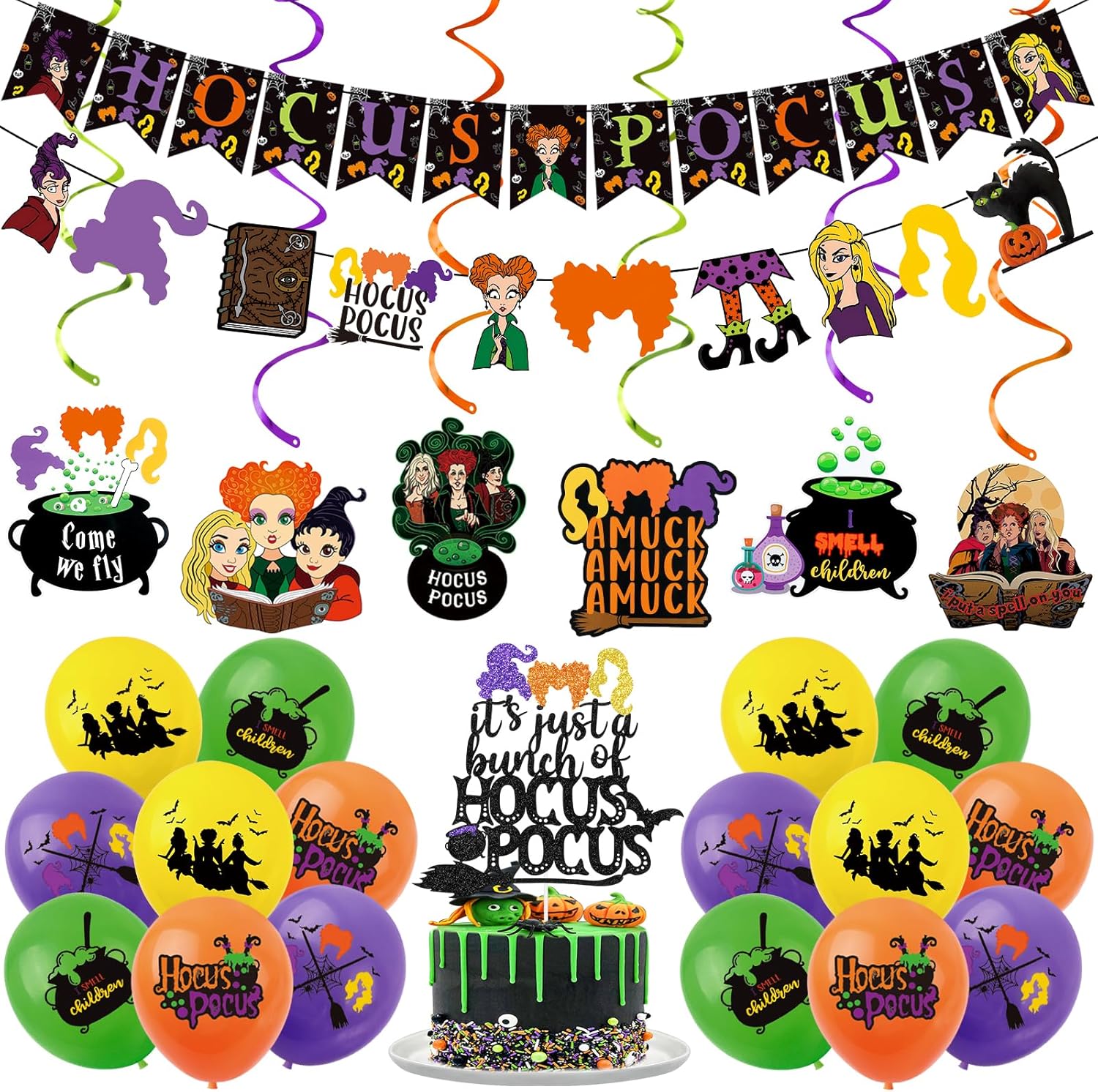 Amazon.com: Hocus Pocus Banner Hocus Pocus Halloween Decorations Hocus ...