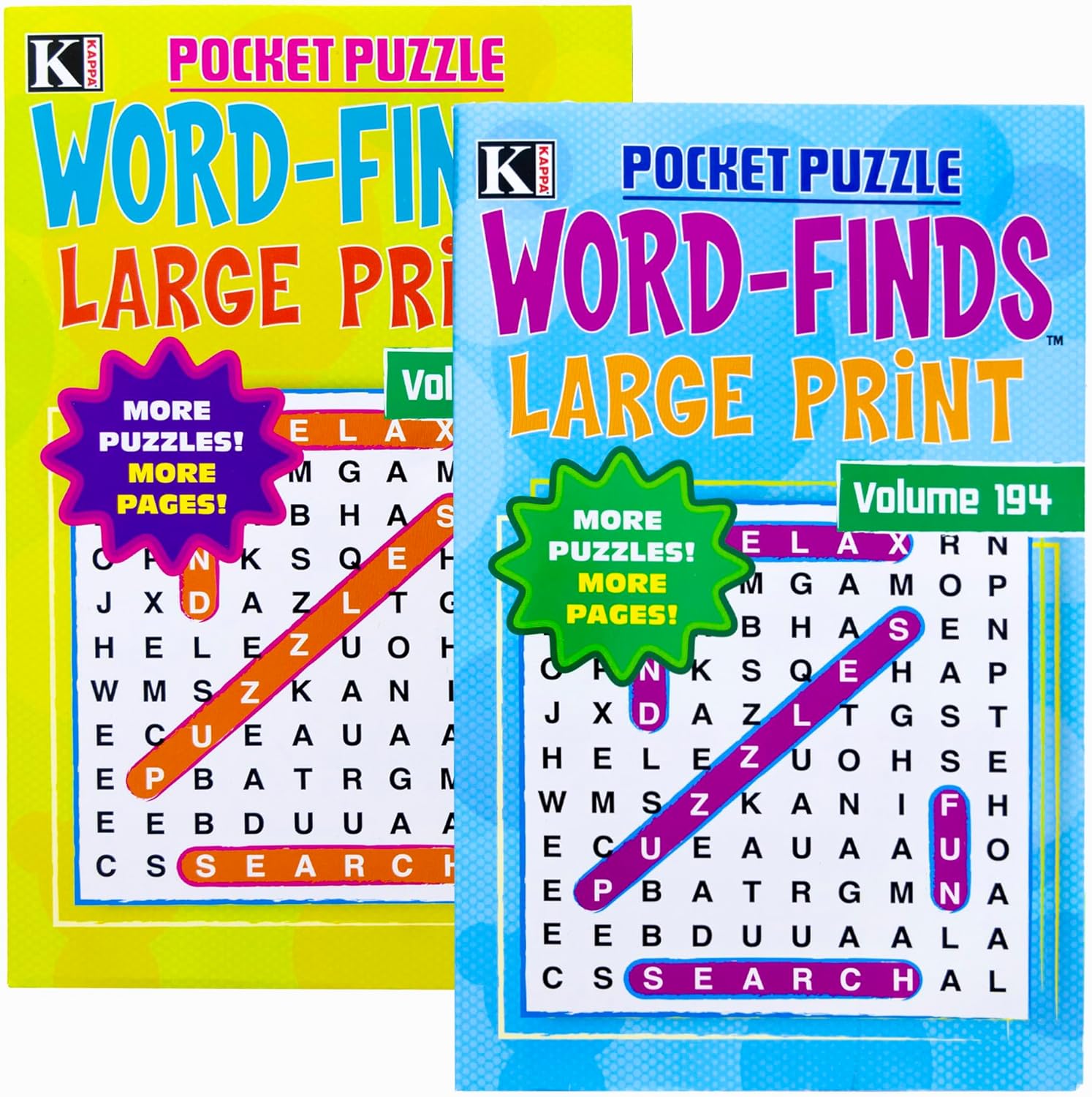 Amazon.com: Kappa Pocket Puzzle Word Finds Large Print - 8" x 5" Digest ...