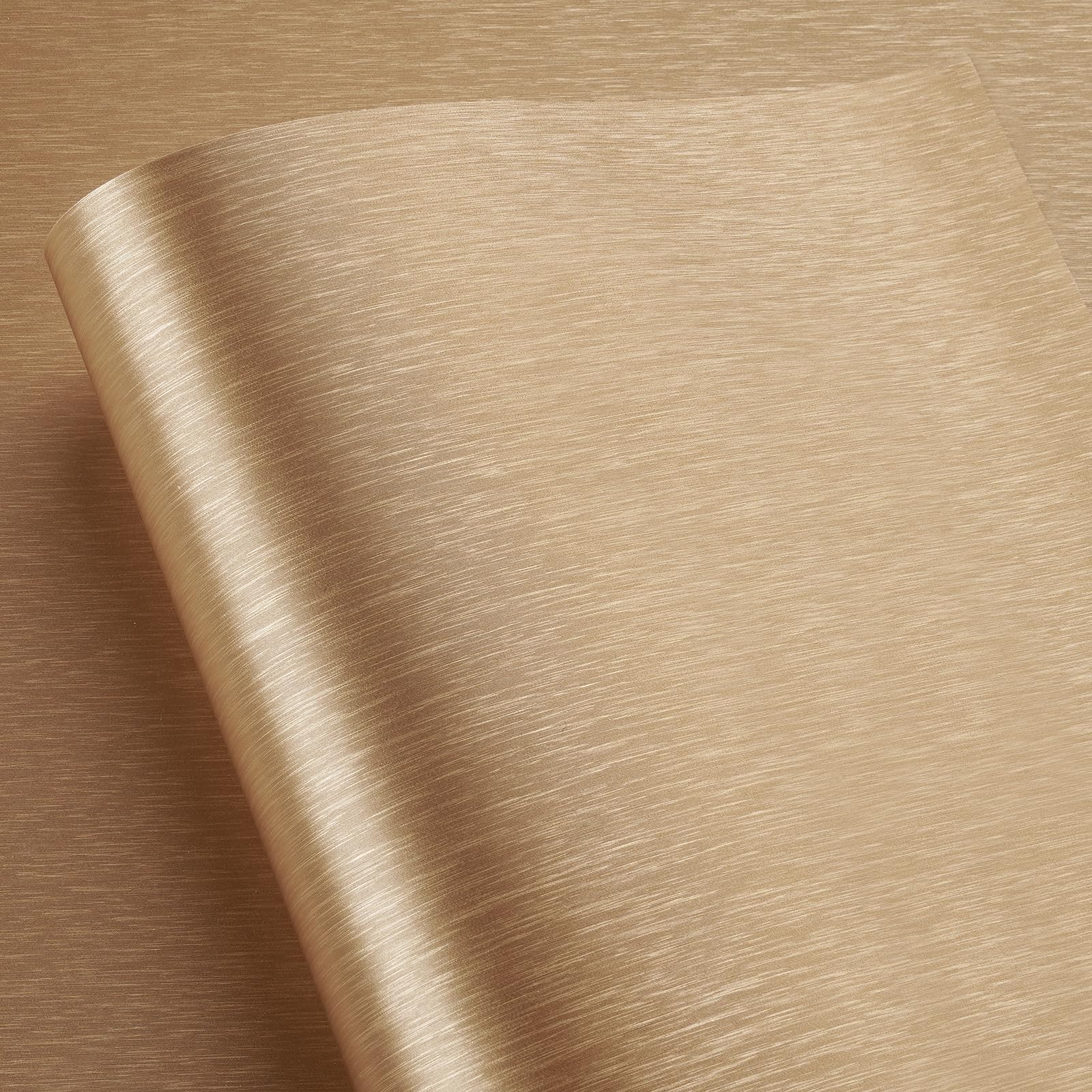 Amazon.com: Self Adhesive Vinyl Brushed Metallic Gold Stainless Steel ...