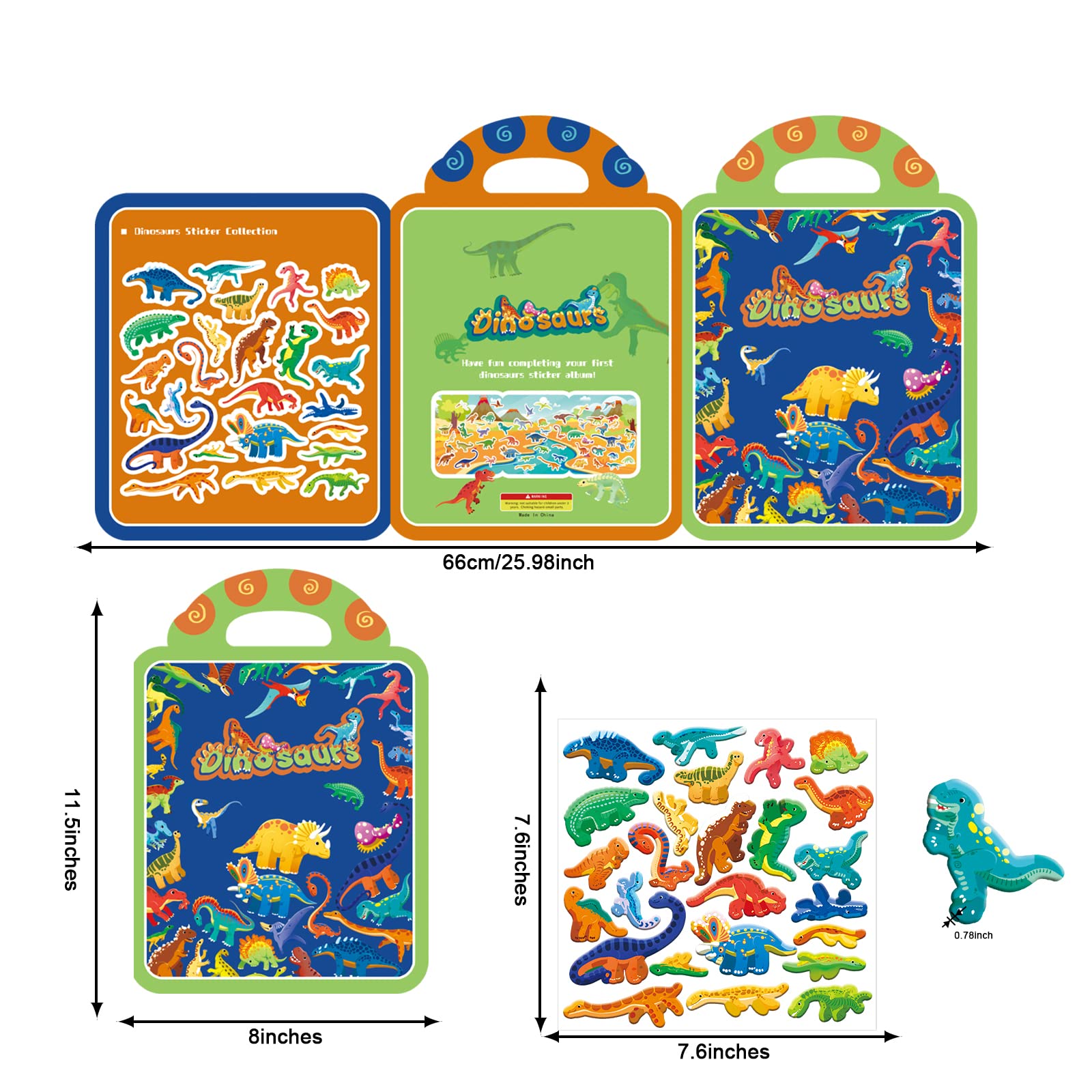 Reusable Puffy Sticker Book Reusable Sticker Books $5 | 28 Pc Mini 3D ...