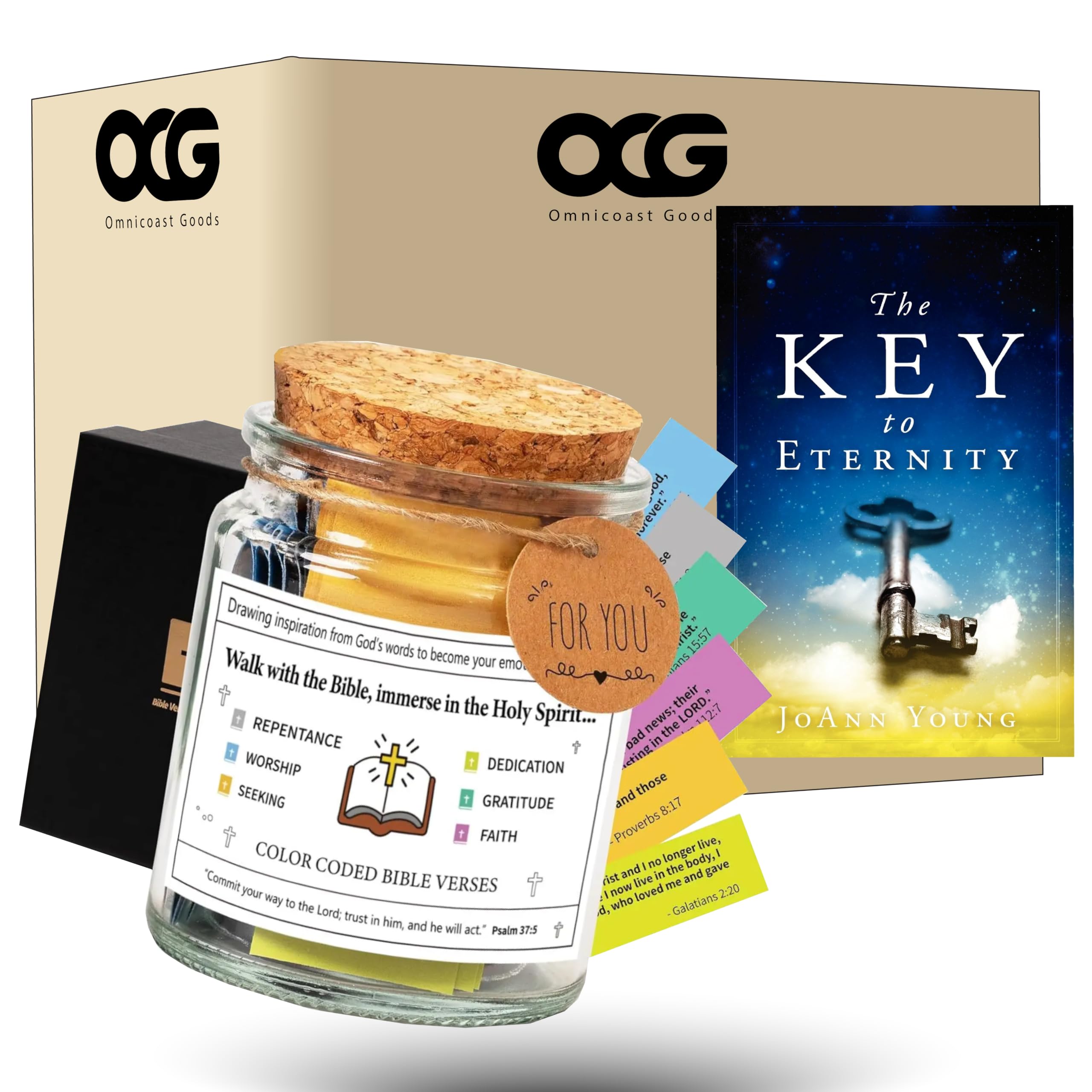 Amazon.com: Read Me When Bible Verses Jar | The Key to Eternity | Joann Young | Christian Gifts ...