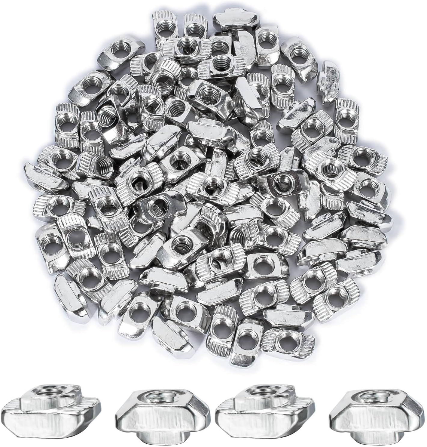 Amazon.com: Axageid 20 Packs 10-32 Threaded Steel Roll in T-Nut with ...