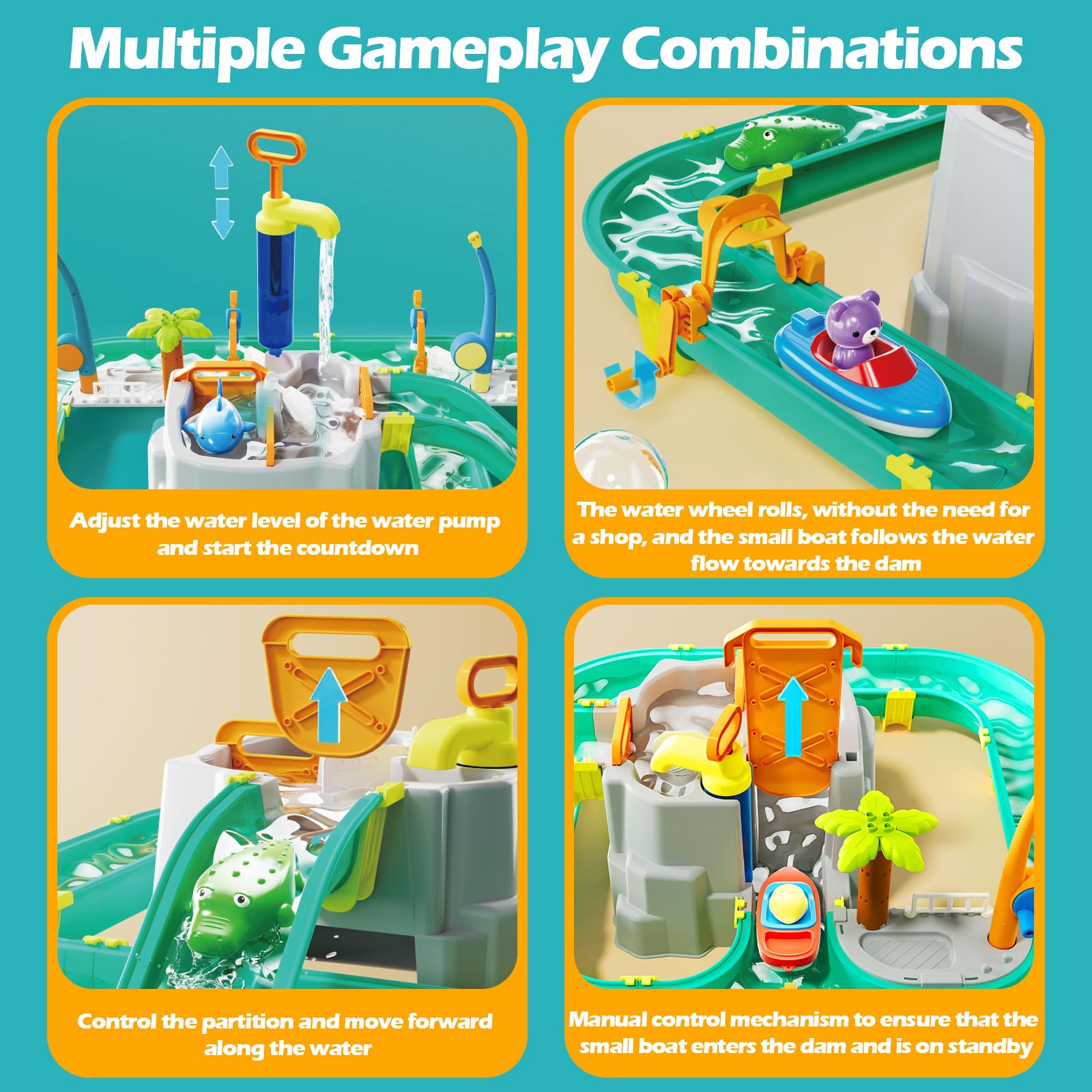 Water Table for Toddlers Age 3-5 - Water Park Toy on Floors, Table ...
