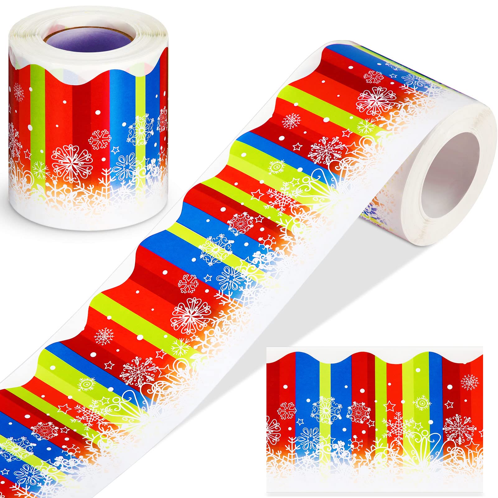Buy 69 Feet Christmas Bulletin Board Decoration Striped Bulletin Board ...