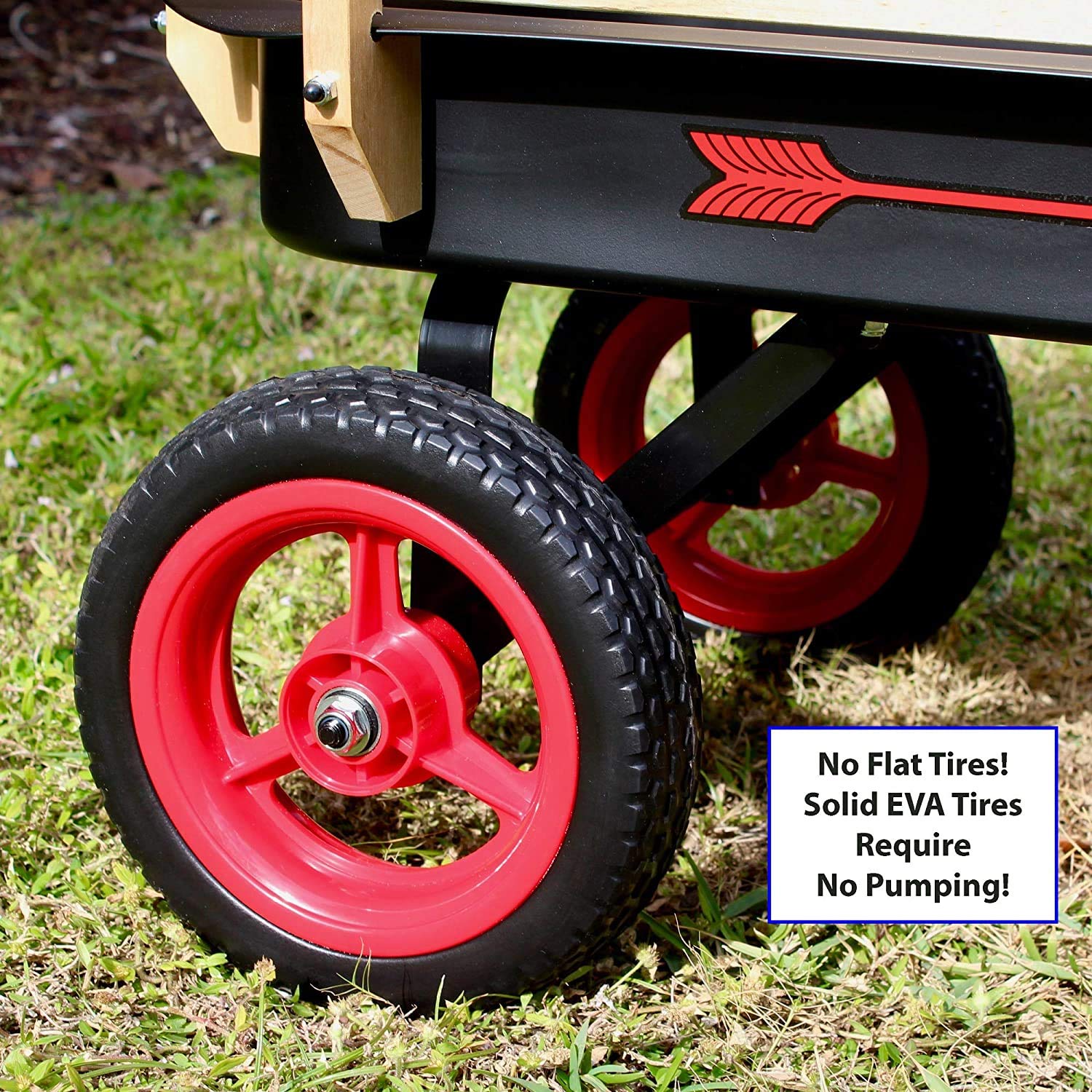 Snapklik.com : Flexible Flyer All-Terrain Steel & Wood Wagon Extra-Long ...