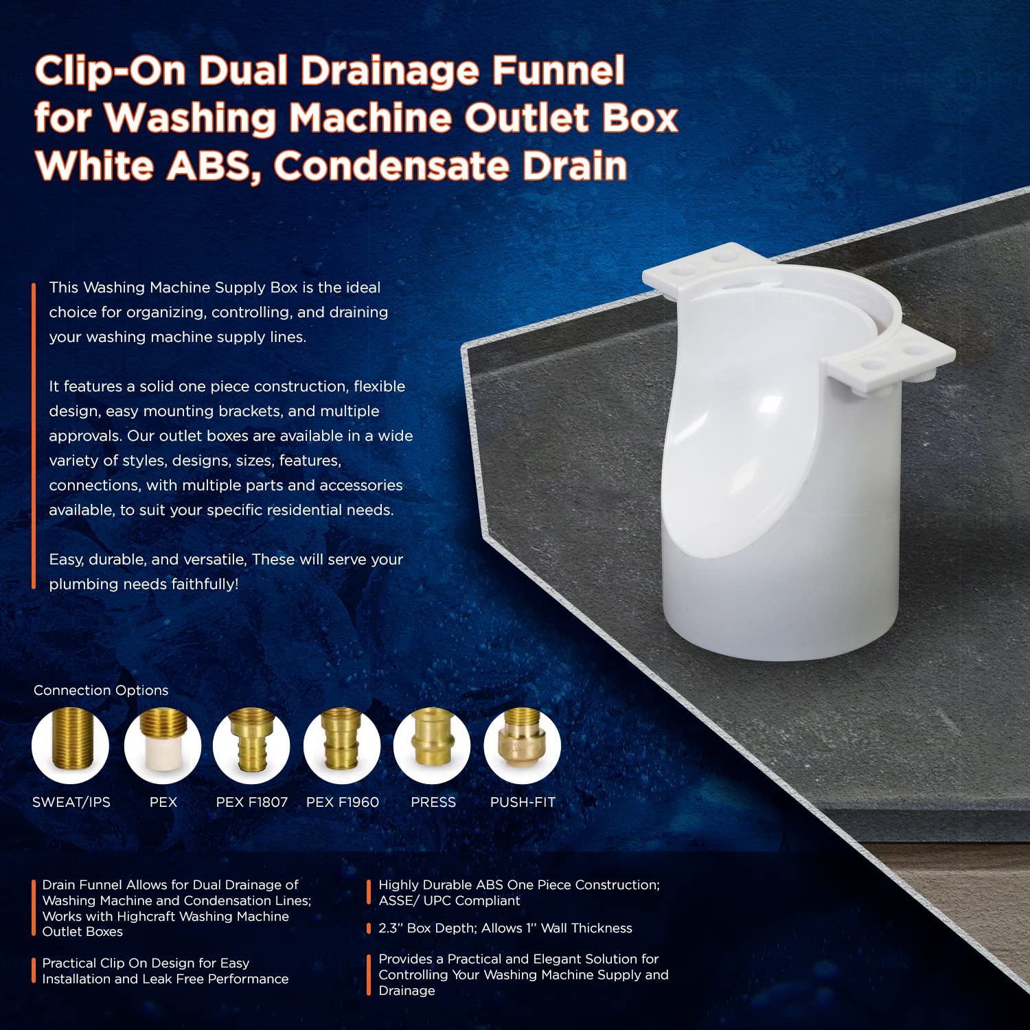 Snapklik.com : Highcraft 546GVO Clip-On Dual Drainage Funnel For ...