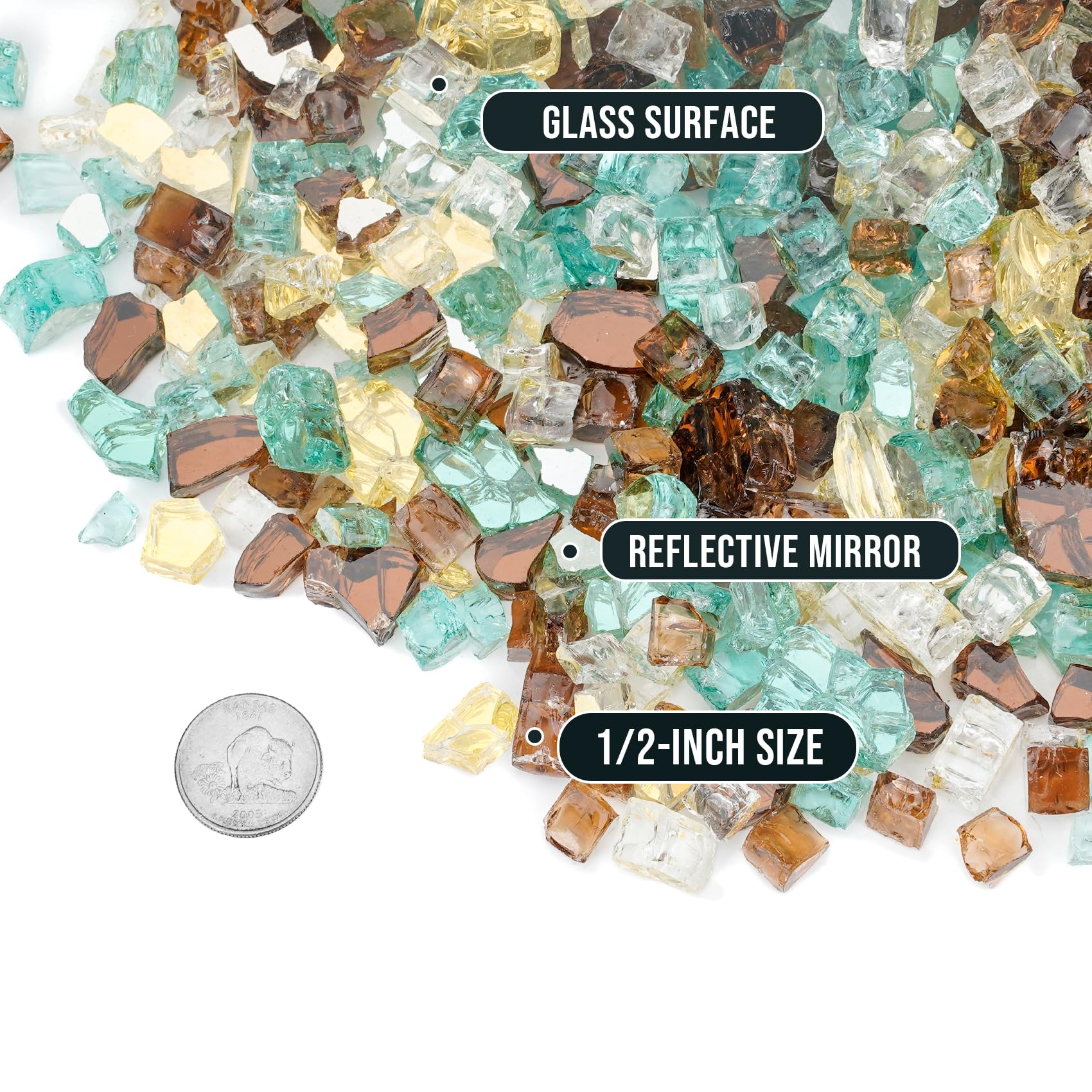 Snapklik.com : Skyflame 10-Pound Blended Fire Glass For Decorating Fire ...