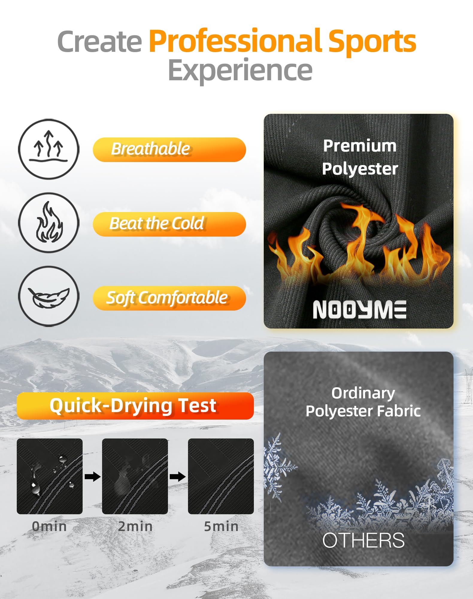 Snapklik.com : NOOYME Thermal Underwear For Men Long Johns For Men