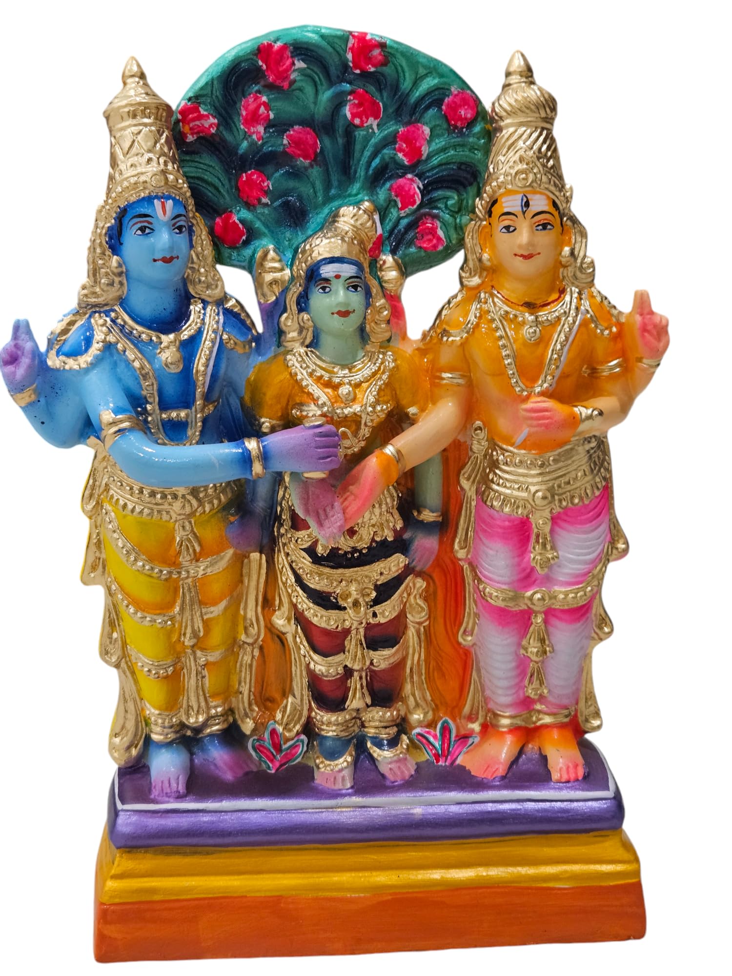 Buy Breeze Handicrafts Paper Mache Doll Meenakshi Kalyanam Statue for ...